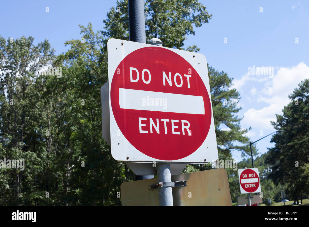 Close up of a do not enter sign Stock Photo - Alamy