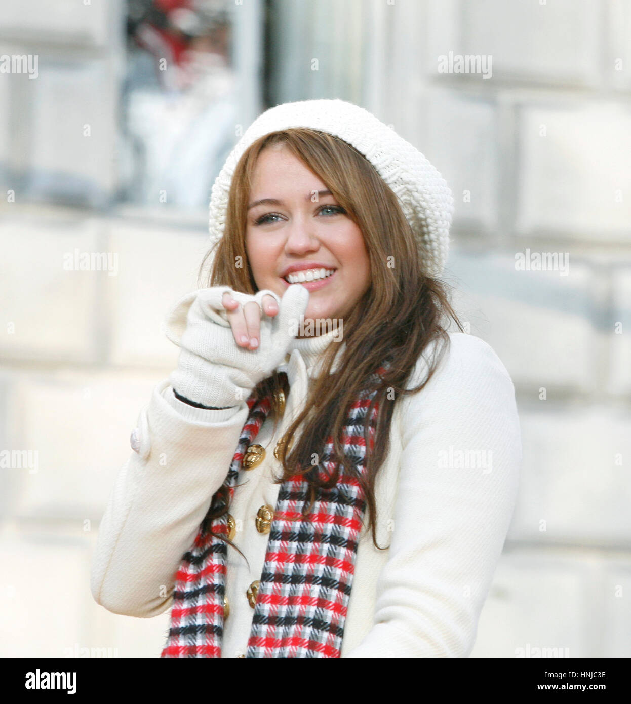Miley Cyrus attending the Macy*s 82nd Thanksgiving Day Parade in New ...