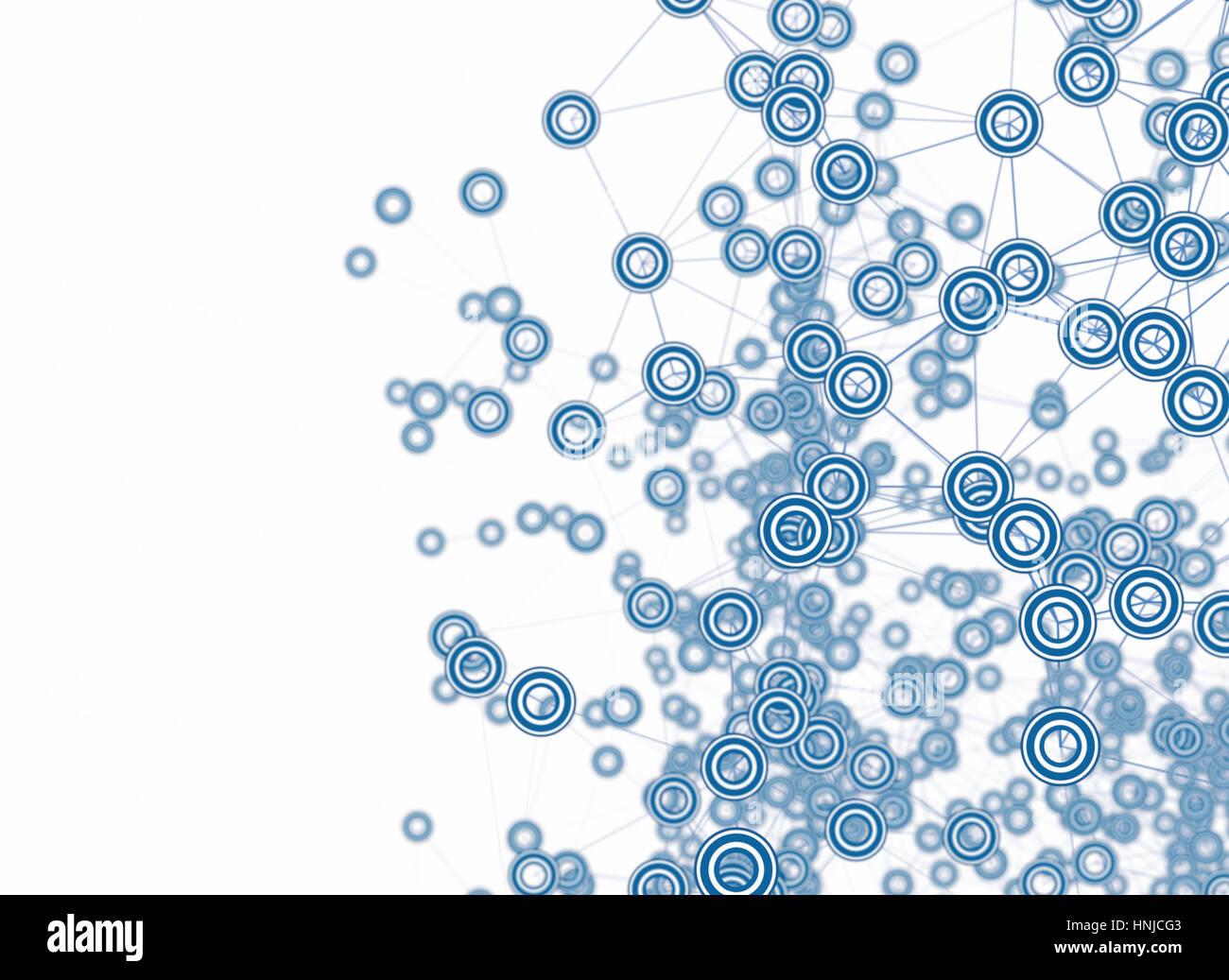 Connecting circles network 3d illustration Stock Photo - Alamy