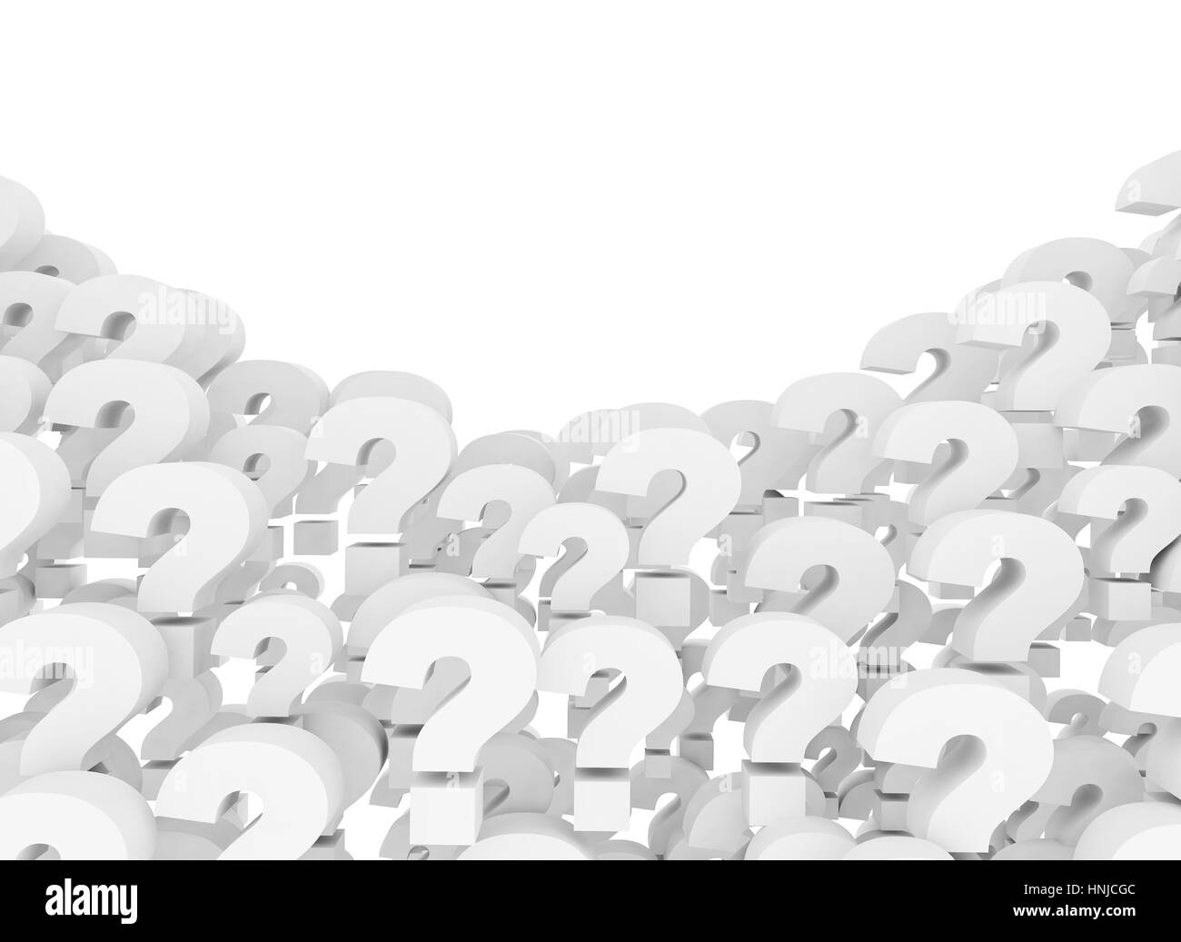 Question marks 3d background isolated on white background Stock Photo ...