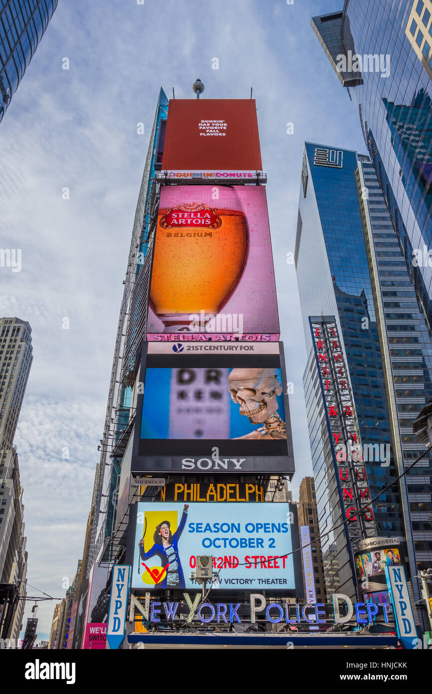 Ads at Times Square in New York City, USA Stock Photo - Alamy