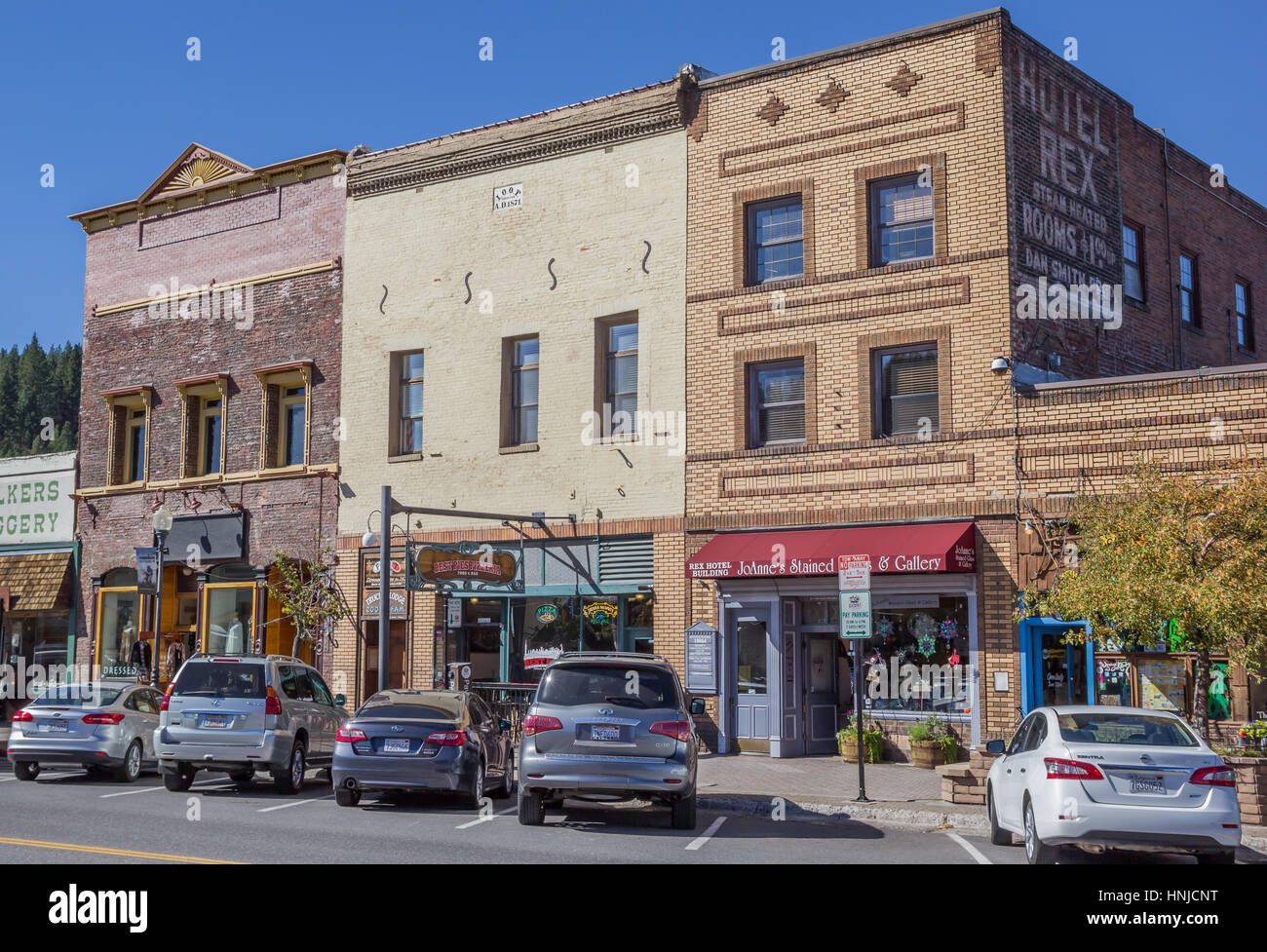 Shops at main street Truckee, California, USA Stock Photo - Alamy