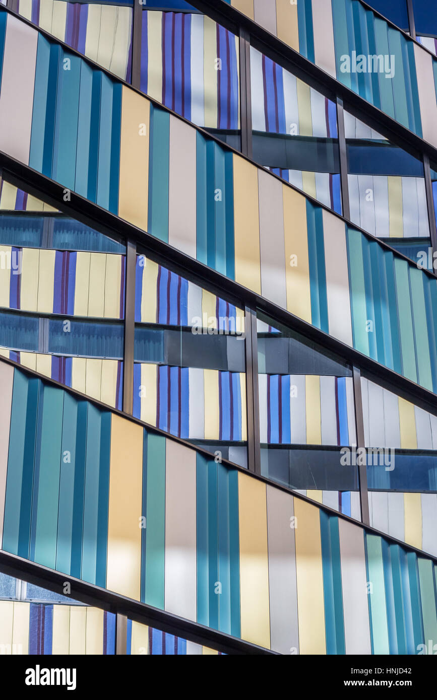 Modern architecture with reflecting windows in Leuven, Belgium Stock ...