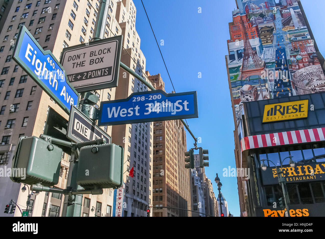 Eighth avenue street sign hi-res stock photography and images - Alamy