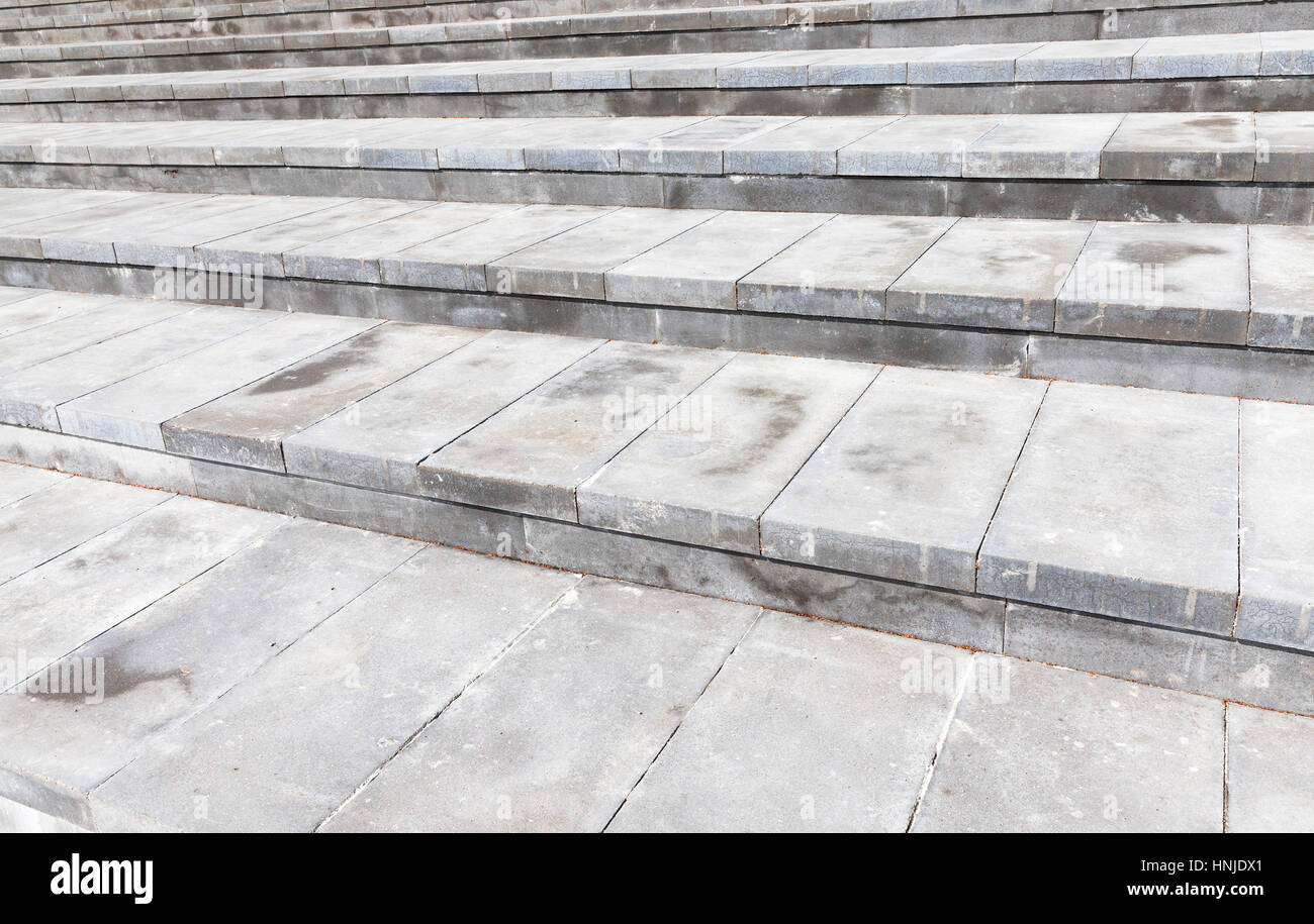 Photo broad steps made of concrete. Color gray structure, photographed ...