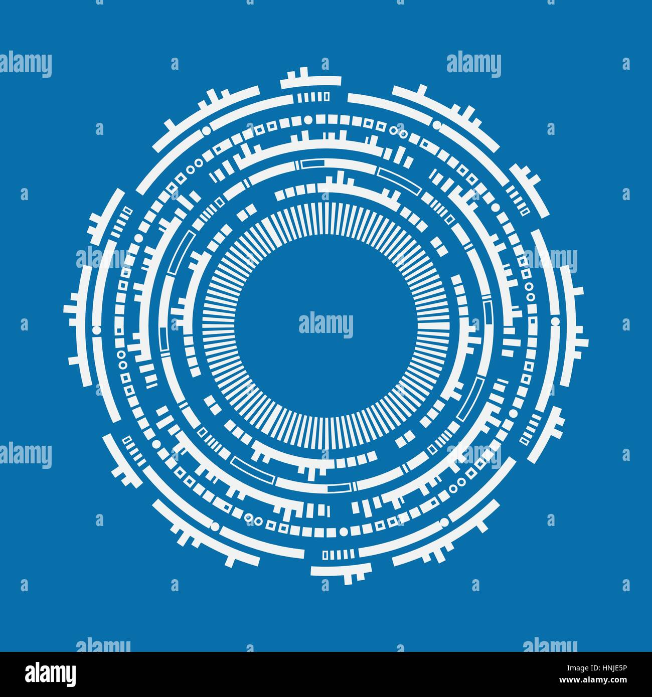 Futuristic graphic user interface. Abstract techno circle. Illustrated ...