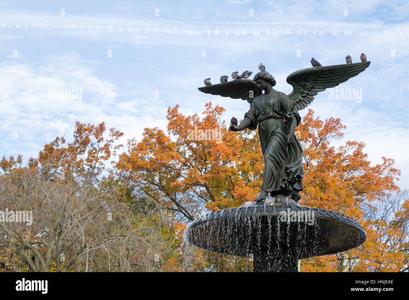 The Bethesda fountain located in the lower level of The Terrace in ...