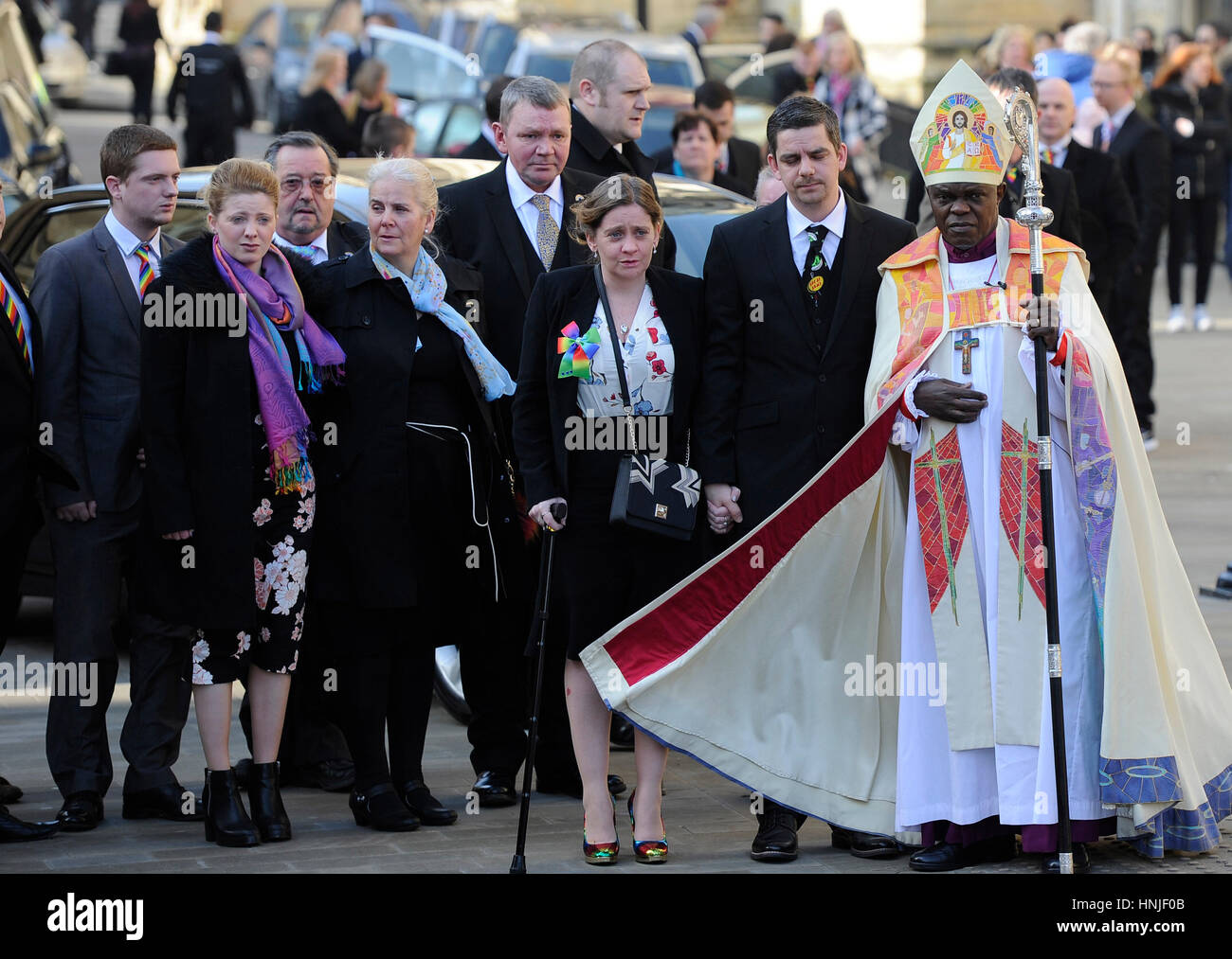 Paul and Alison Rough (second and third right), parents of murdered ...