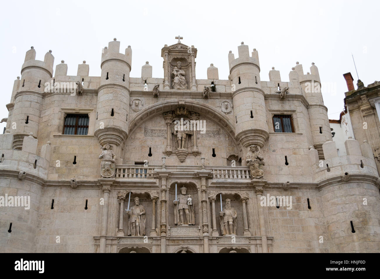 14th century Santa Maria Arch in Burgos is one of the main touristic ...