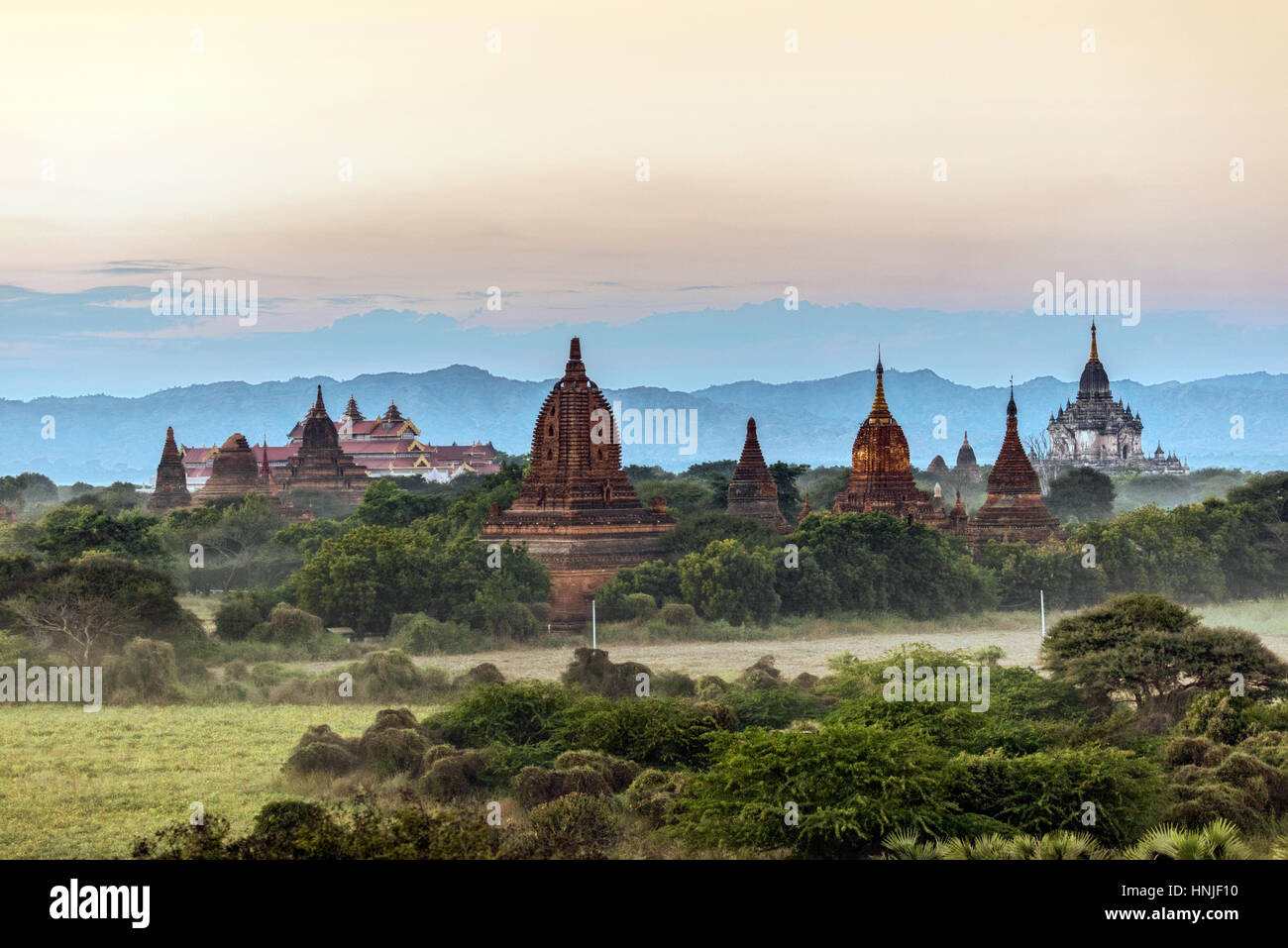 Bagan sunset, Myanmar Stock Photo - Alamy