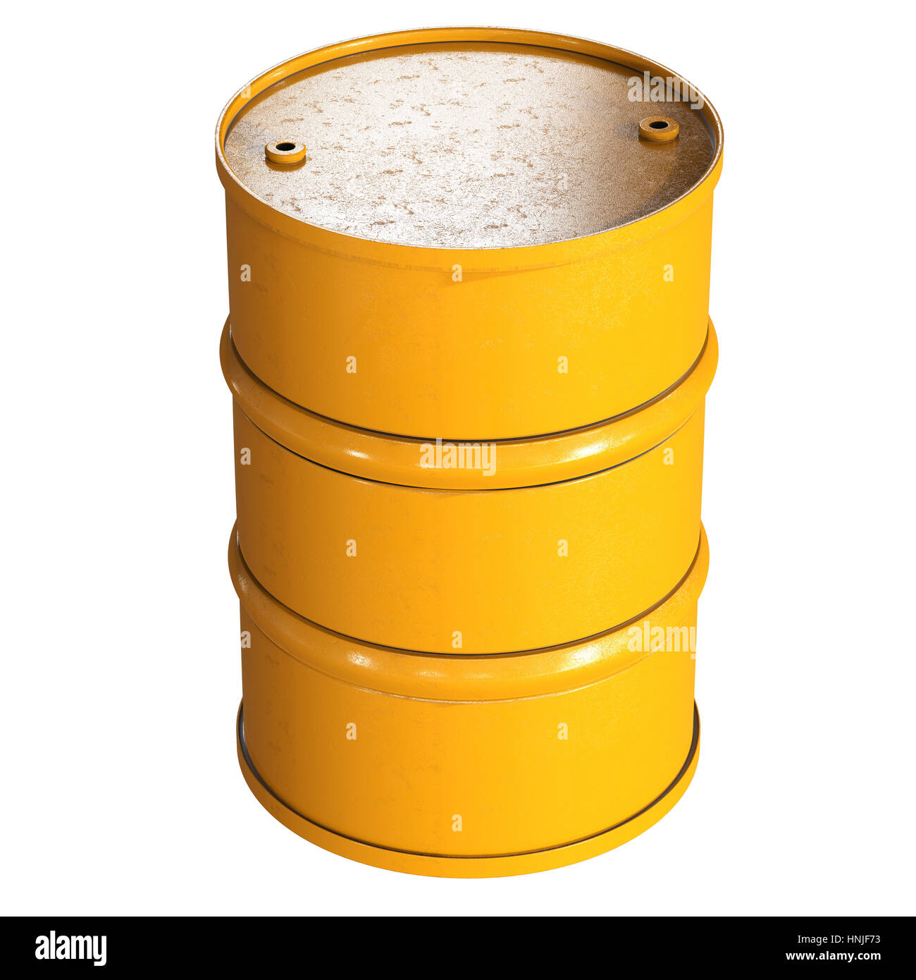 3d rendering yellow barrel isolated on white Stock Photo - Alamy