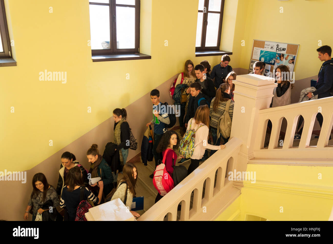 Mostar, Bosnia Herzcegovina, female and male students at United World ...