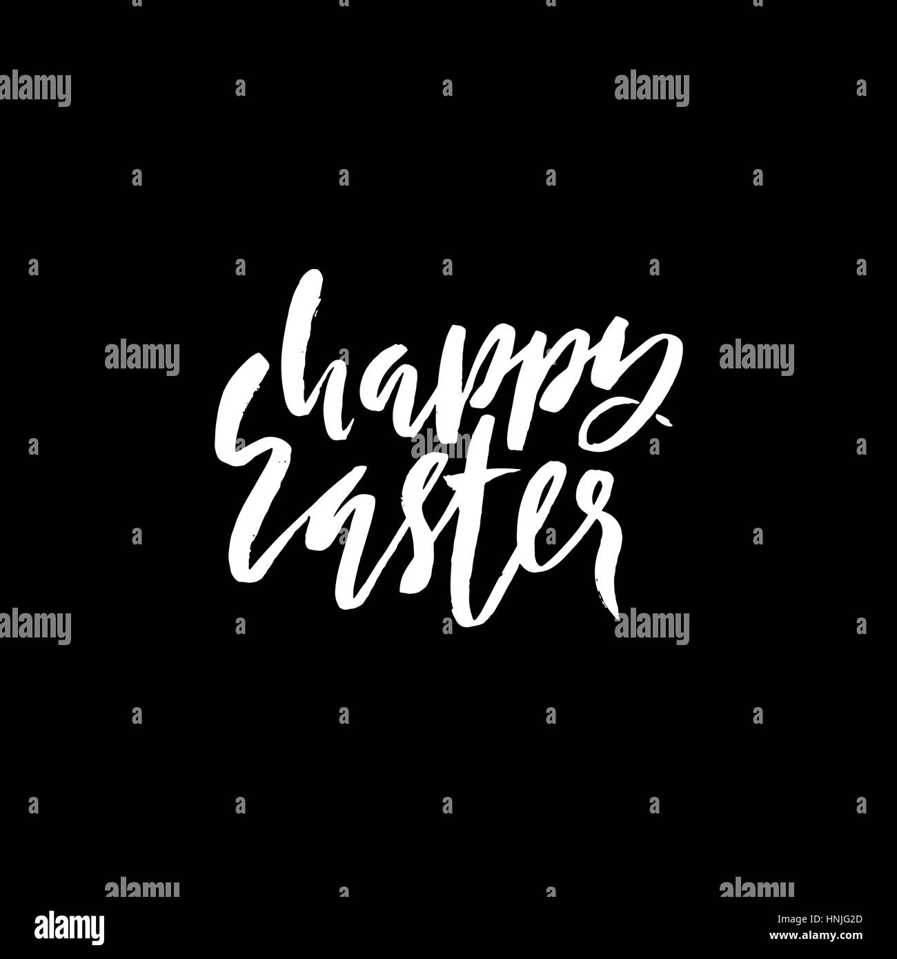 Happy Easter Lettering For Greeting Card Vector Hand Drawn