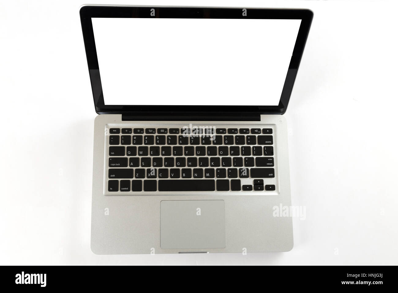 laptop computer notebook on white background Stock Photo - Alamy