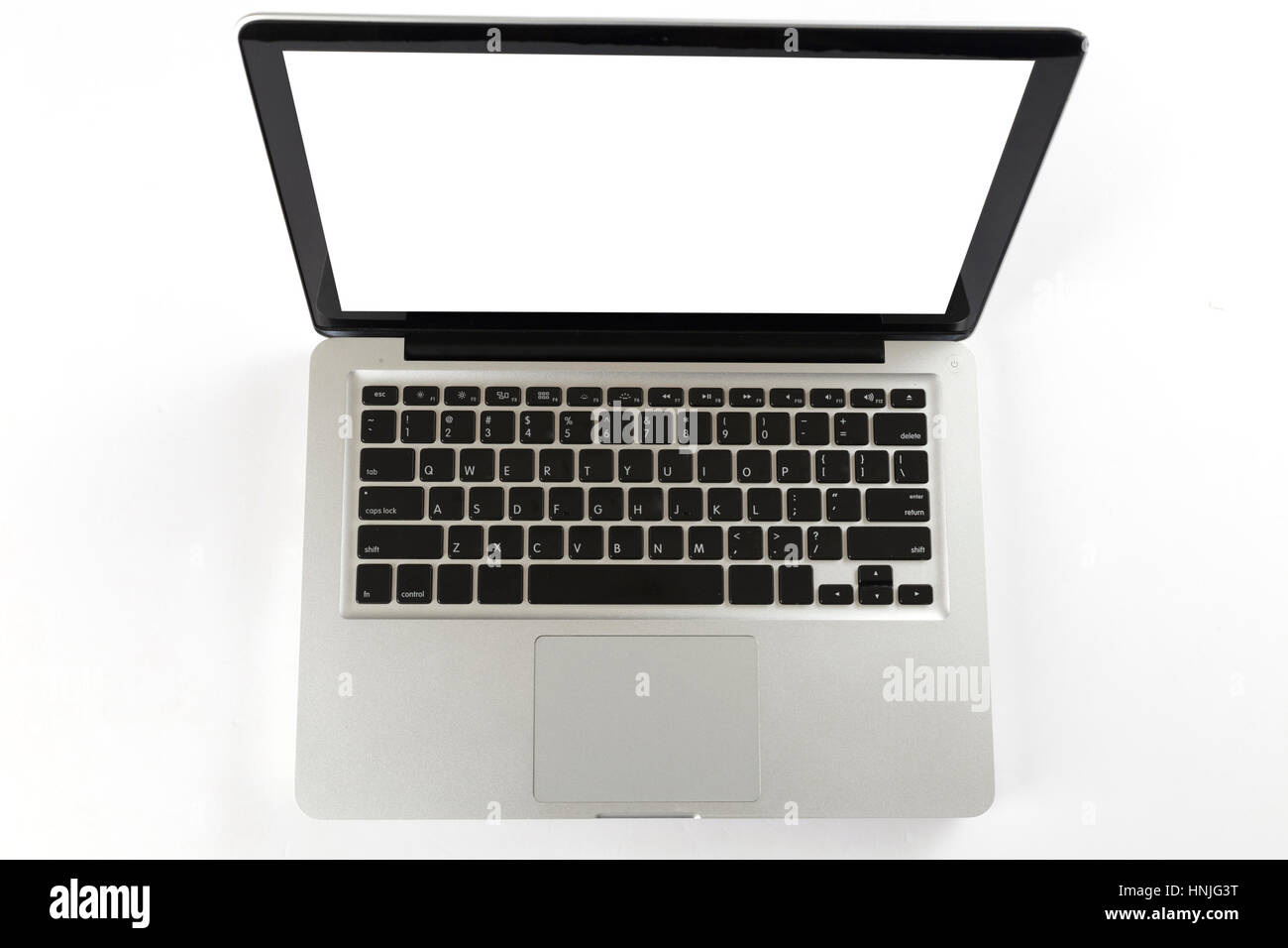 laptop computer notebook on white background Stock Photo - Alamy