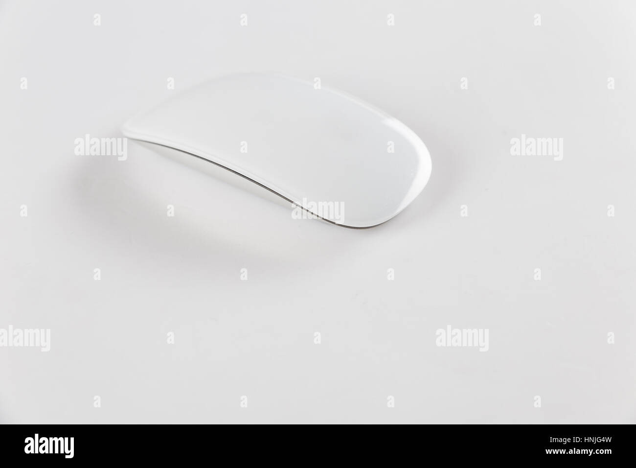 white computer mouse on white background Stock Photo - Alamy