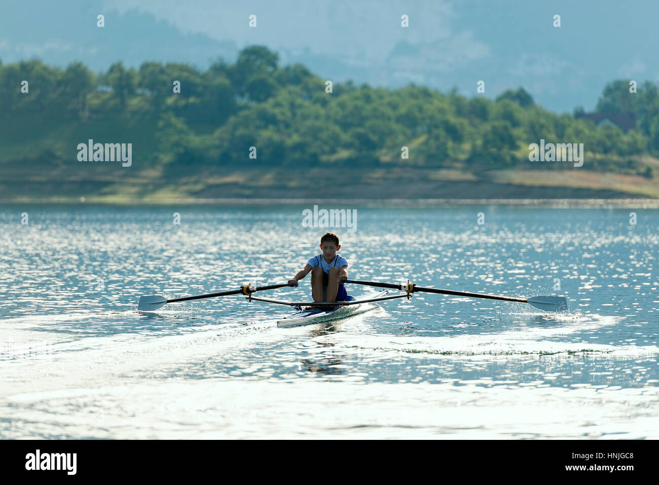 Sunrise rowing shell hi-res stock photography and images - Alamy