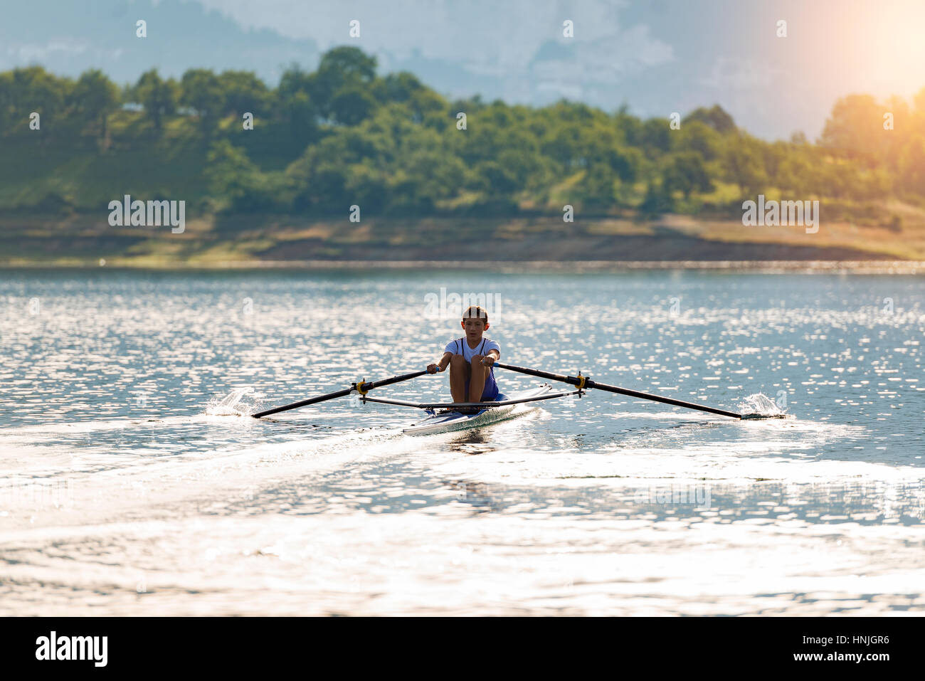 Sunrise rowing shell hi-res stock photography and images - Alamy