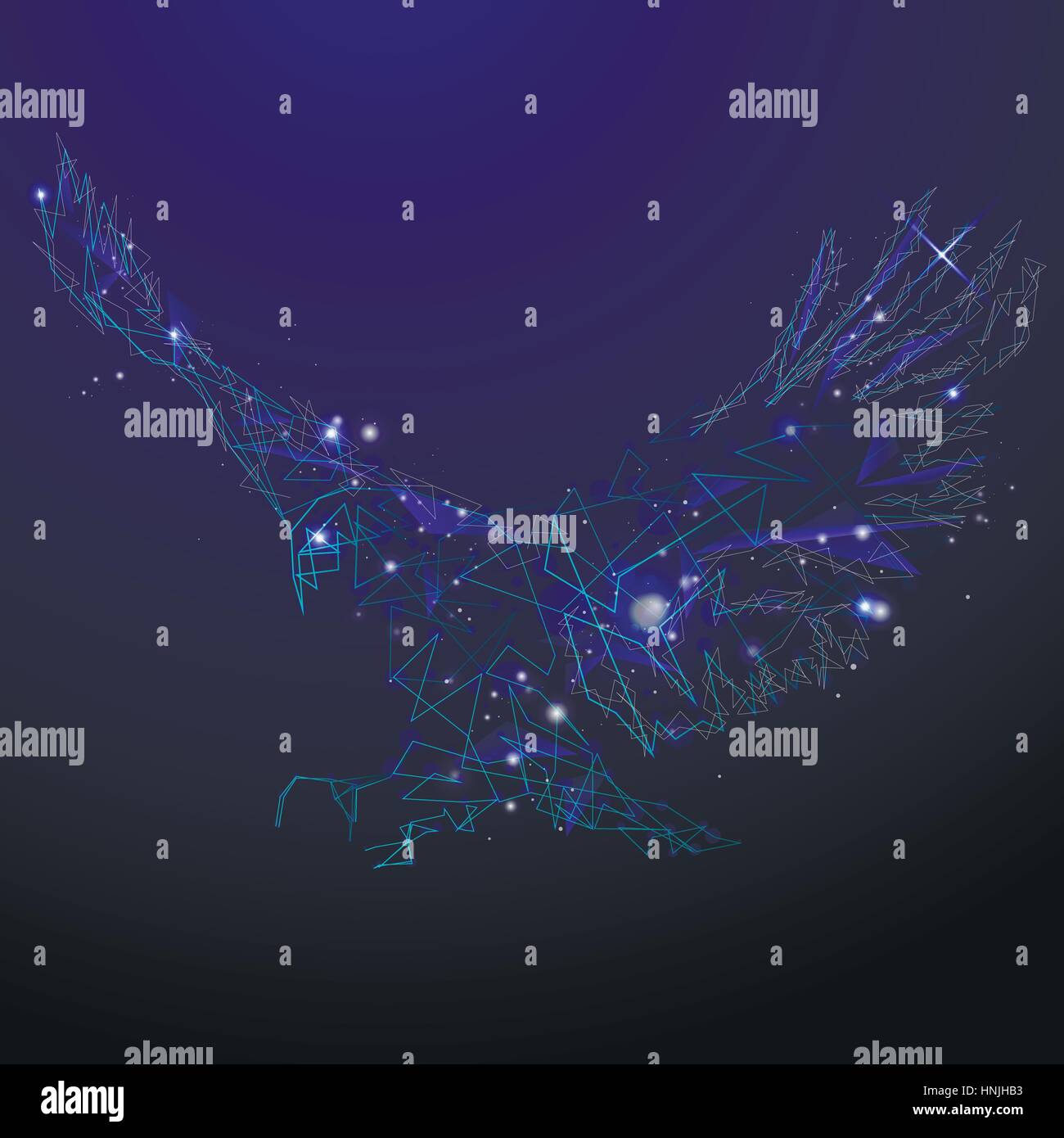 Abstract glowing eagle Stock Vector Image & Art - Alamy