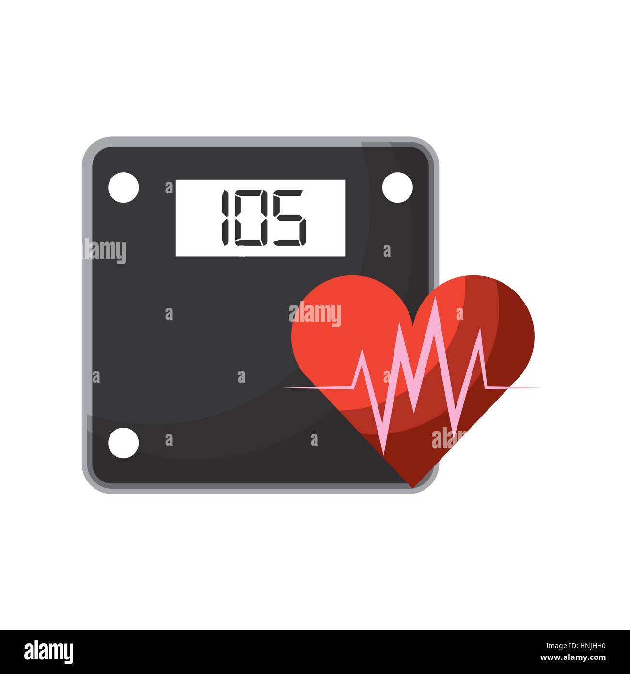 Heart cardio scale icon hi-res stock photography and images - Alamy