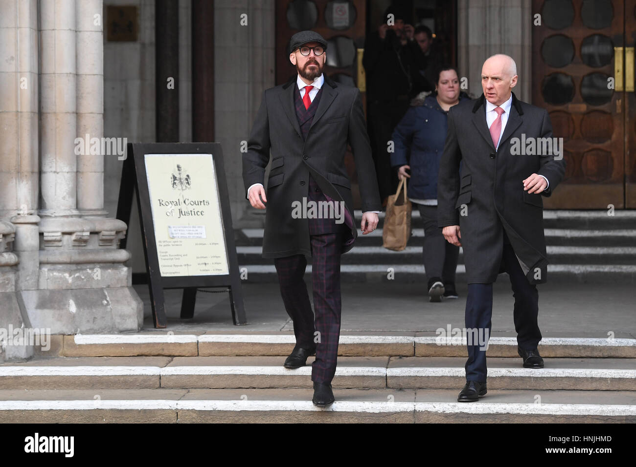 Arran coghlan outside the royal courts of justice hi-res stock ...