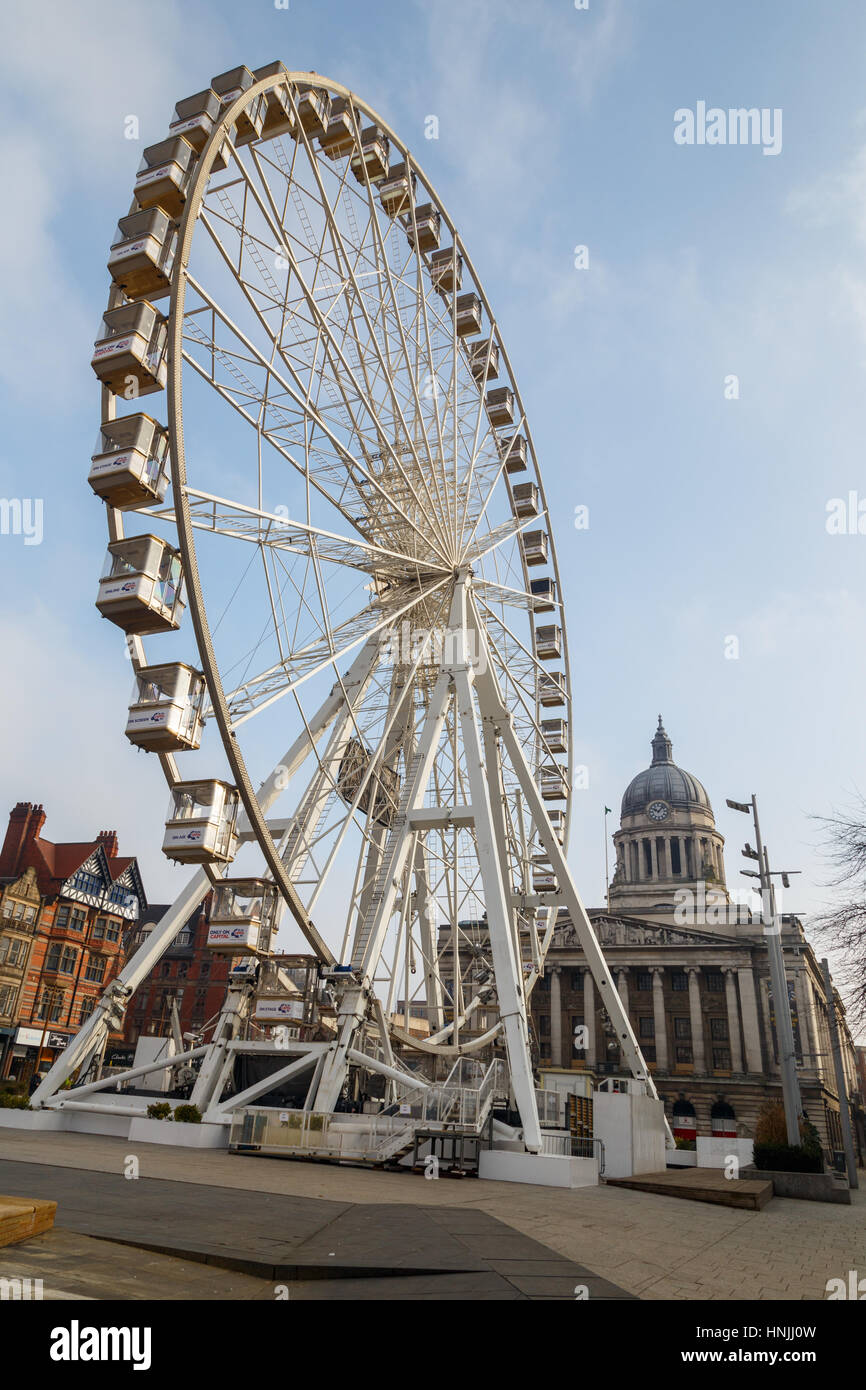 NOTTINGHAM, ENGLAND - FEBRUARY 13: The 'Big Wheel' in Nottingham's ...
