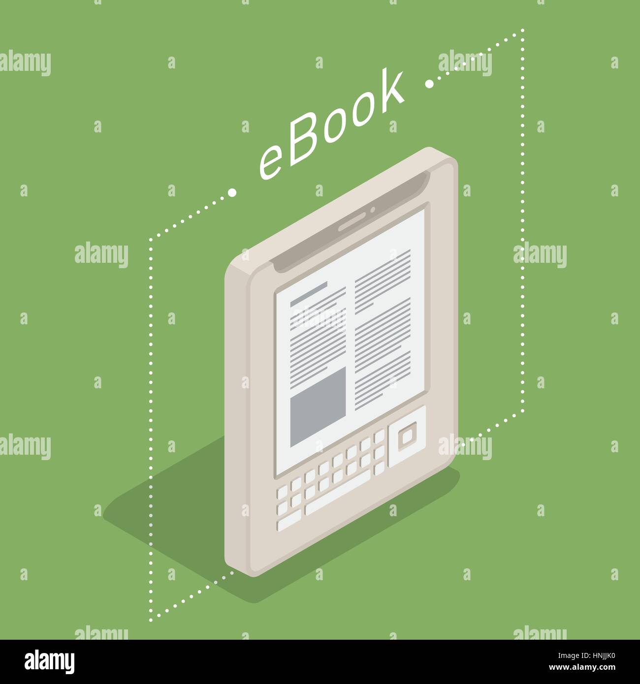 Electronic reader book with keyboard. New 3d colorful icon. Mobile ...