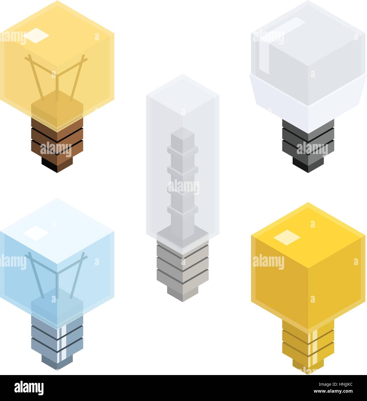 Light bulb isometric 3d icon hi-res stock photography and images - Alamy
