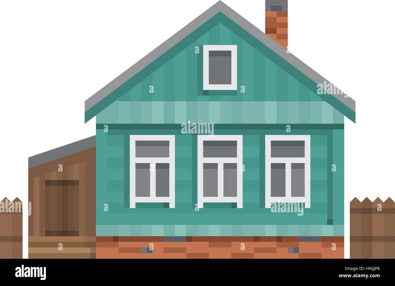 Old Russian country house. All season dacha. Wood cabin for living ...