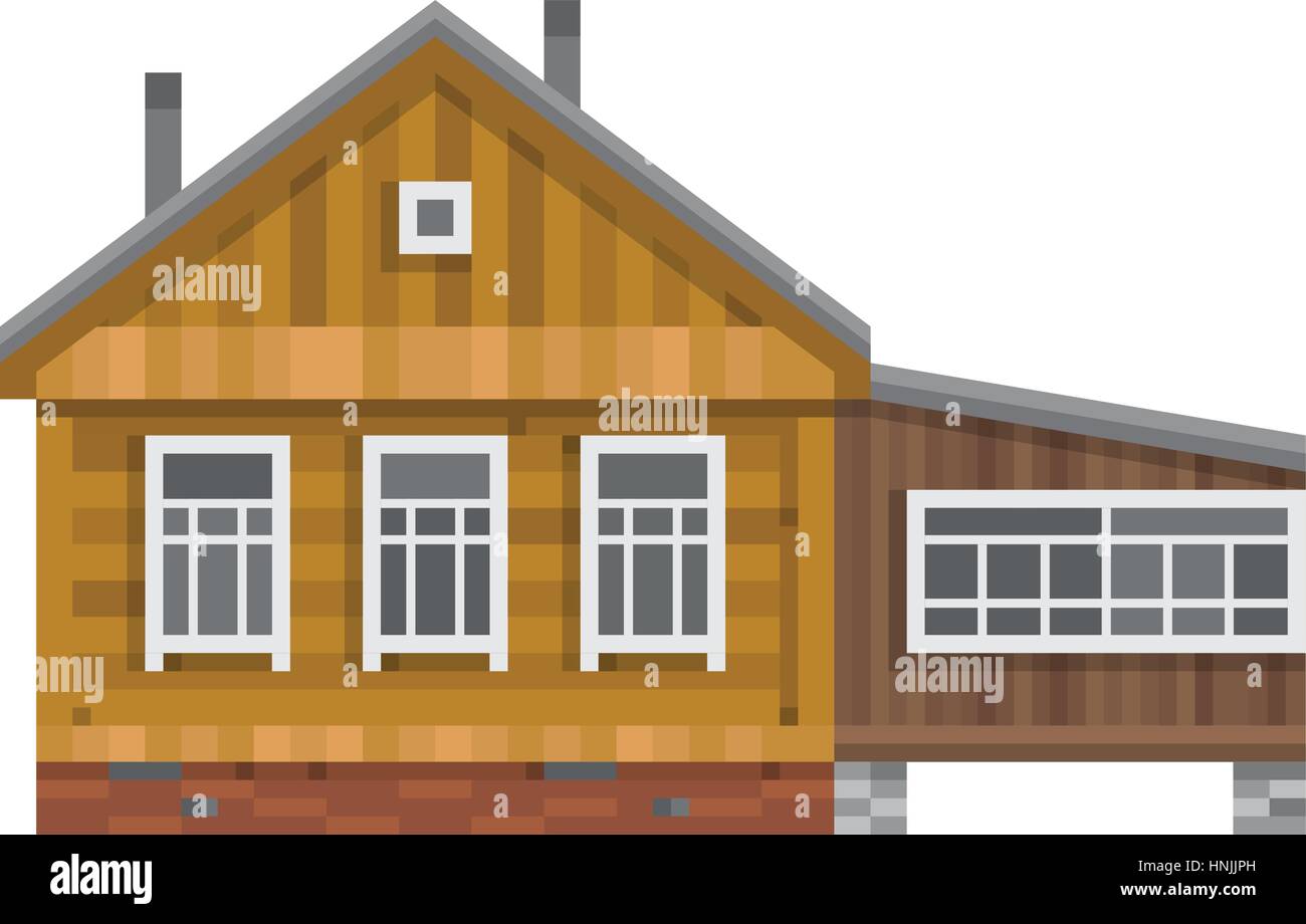 Old Russian country house. All season dacha. Wood cabin for living ...