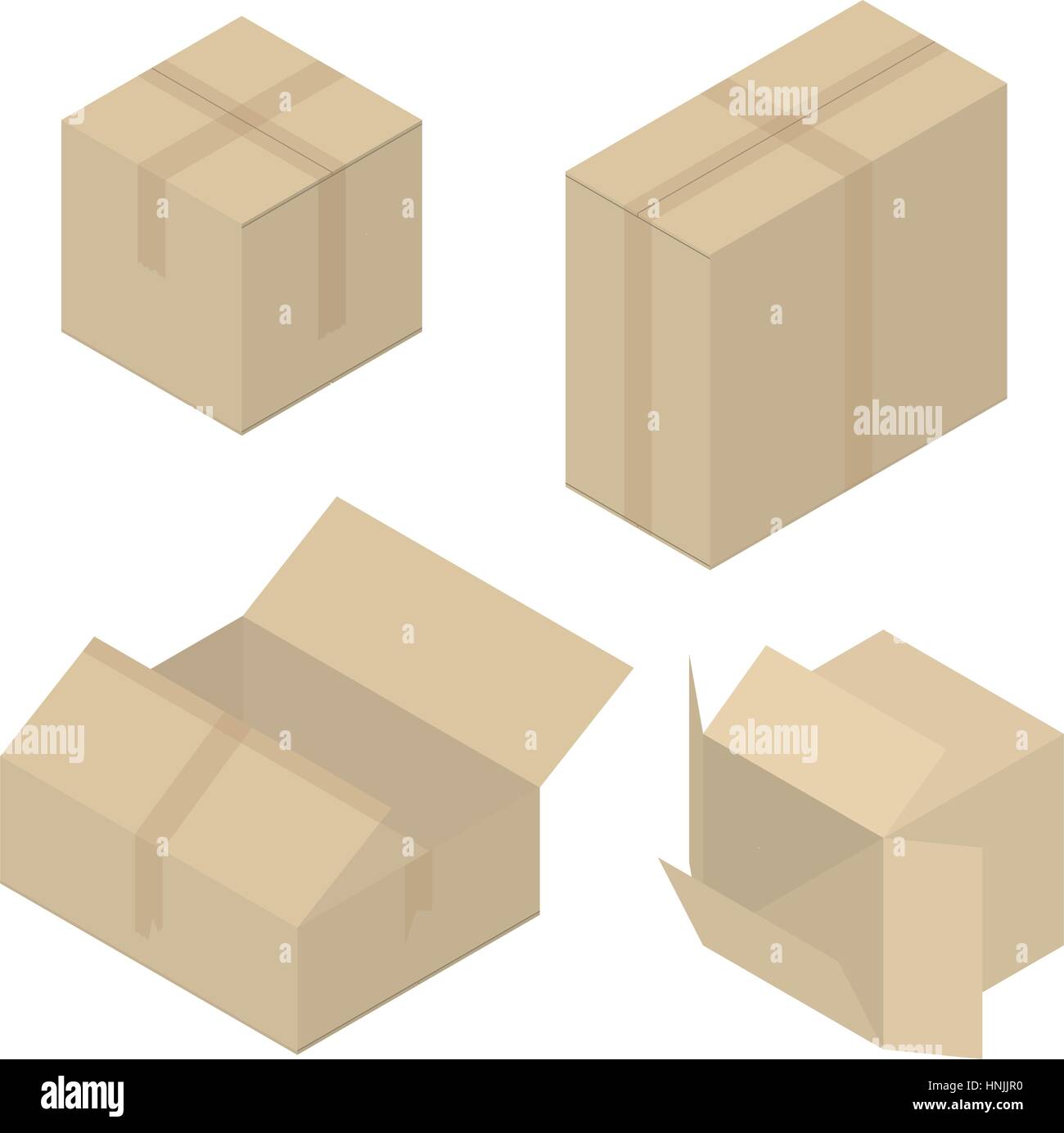Cardboard containers Stock Vector Images - Alamy