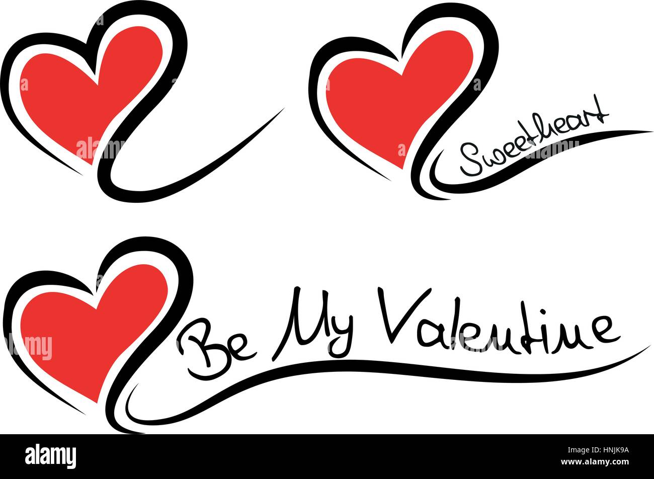 Heart Shape Illustration Set for creative use in graphic design Stock ...