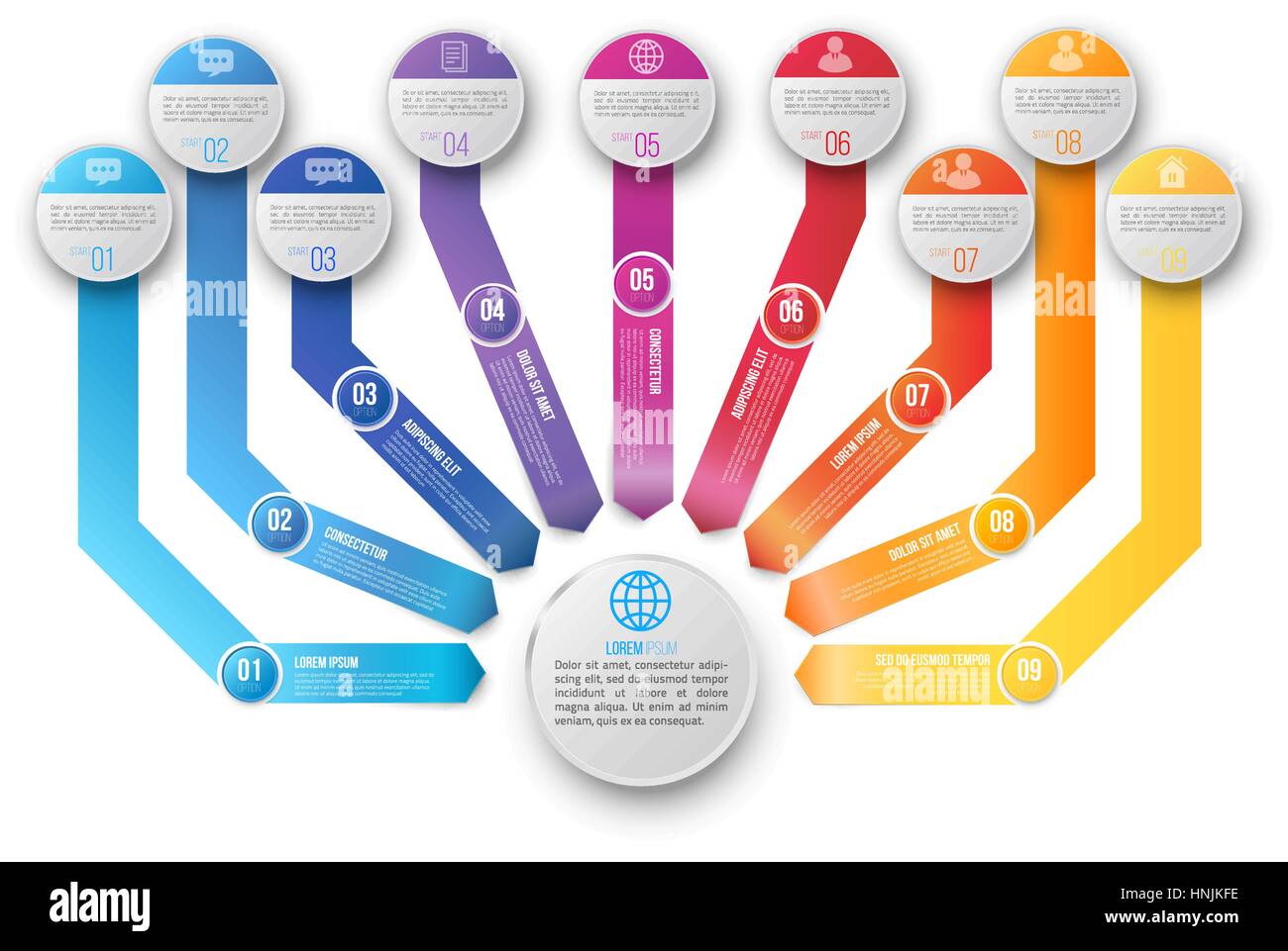 Arrows Infographic Template Stock Vector Image & Art - Alamy