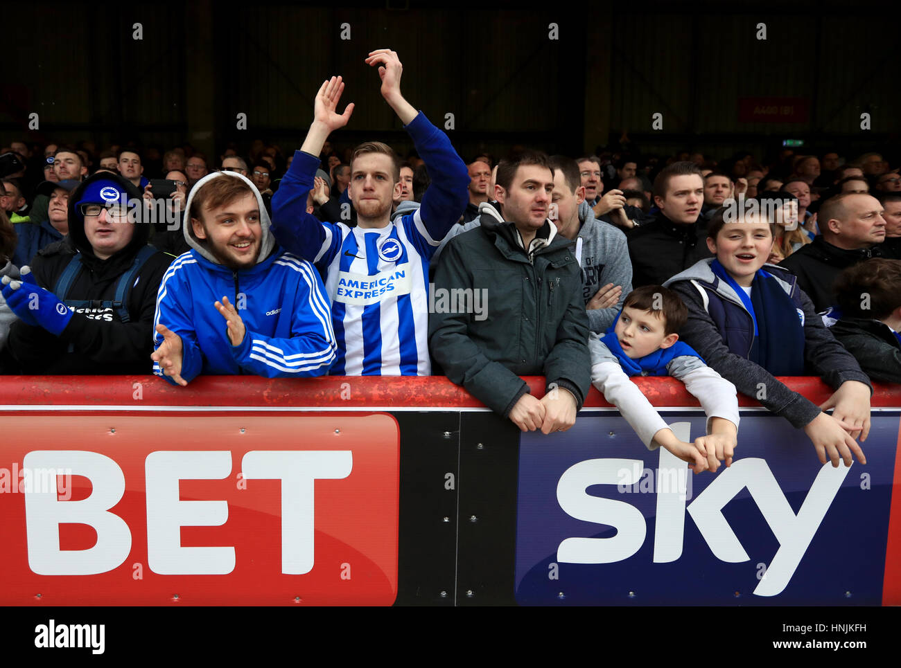 Hove albion fans show hi-res stock photography and images - Alamy