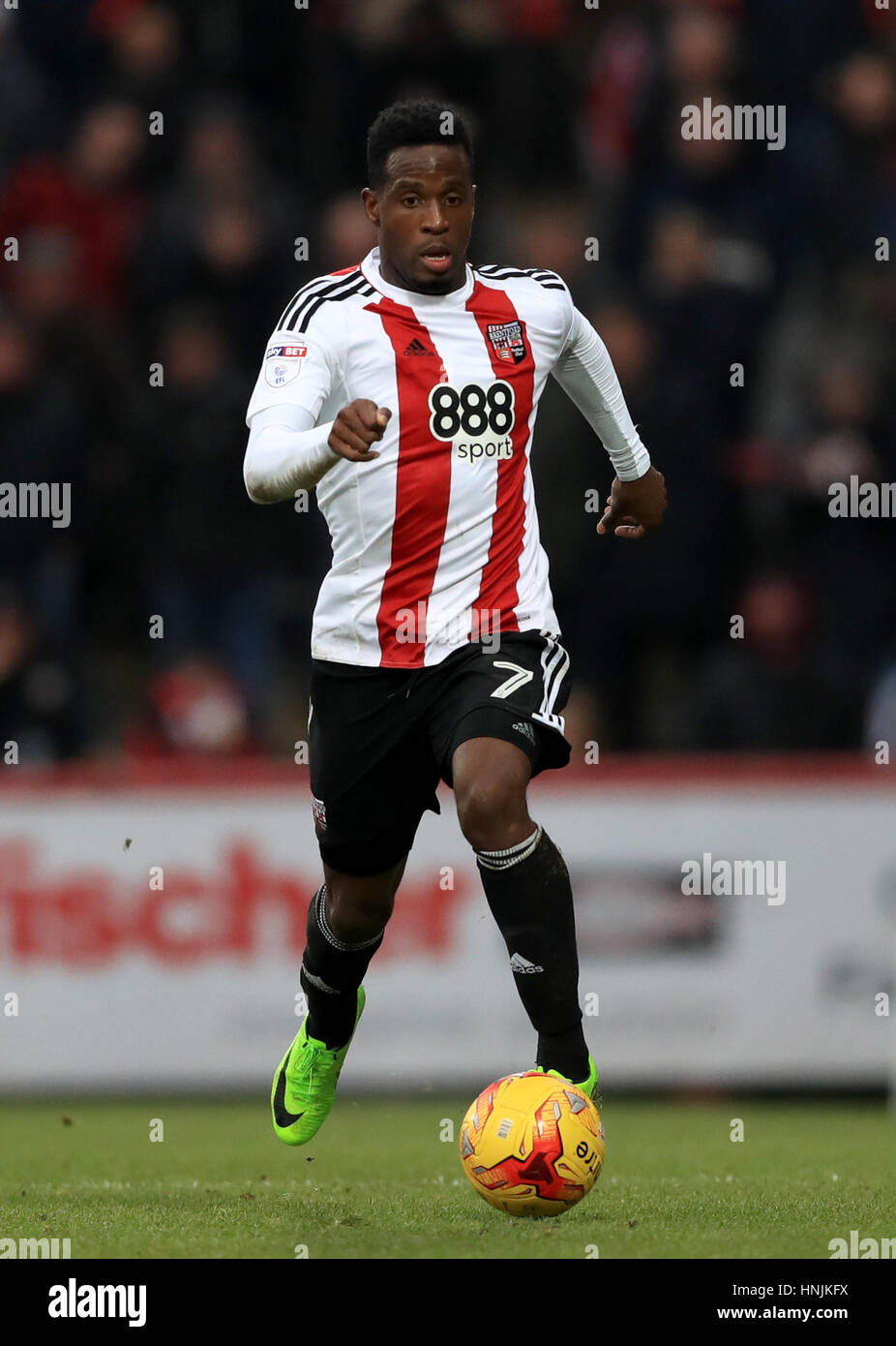 Brentford's Florian Jozefzoon Stock Photo - Alamy