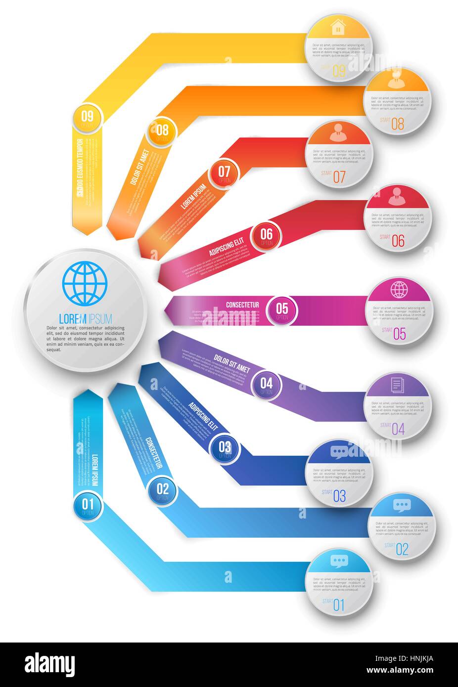 Arrows Infographic Template Stock Vector Image & Art - Alamy