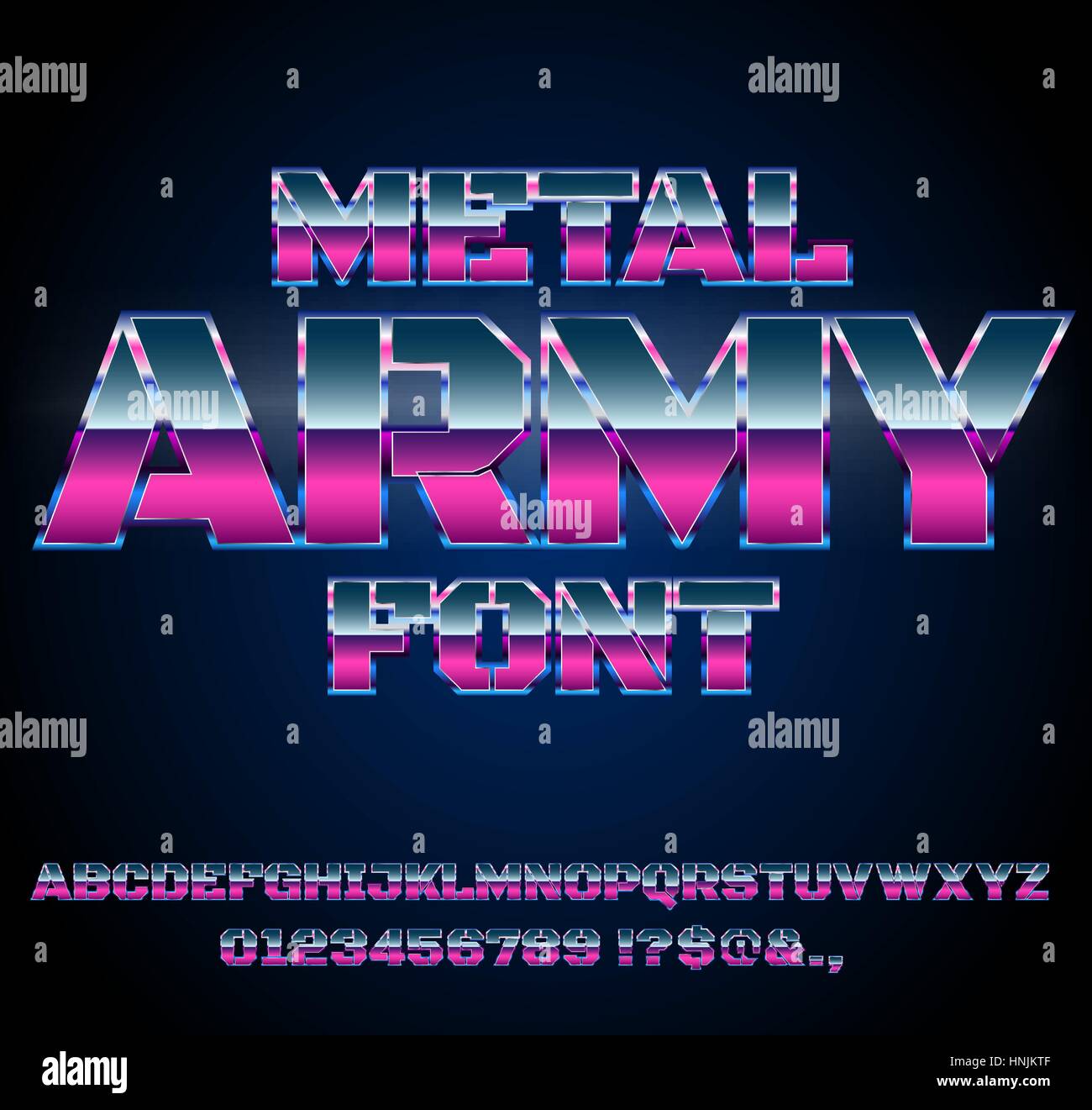 Retro Future Font Stock Vector Image & Art - Alamy