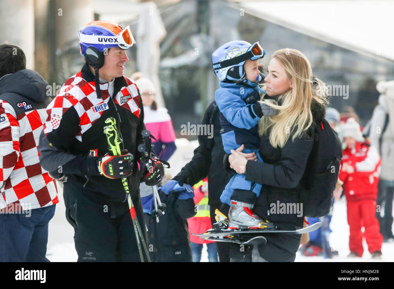 ZAGREB, CROATIA - JANUARY 15, 2017 : FIS World Snow Day for kids with ...