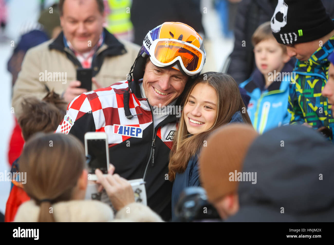 ZAGREB, CROATIA - JANUARY 15, 2017 : FIS World Snow Day for kids with ...