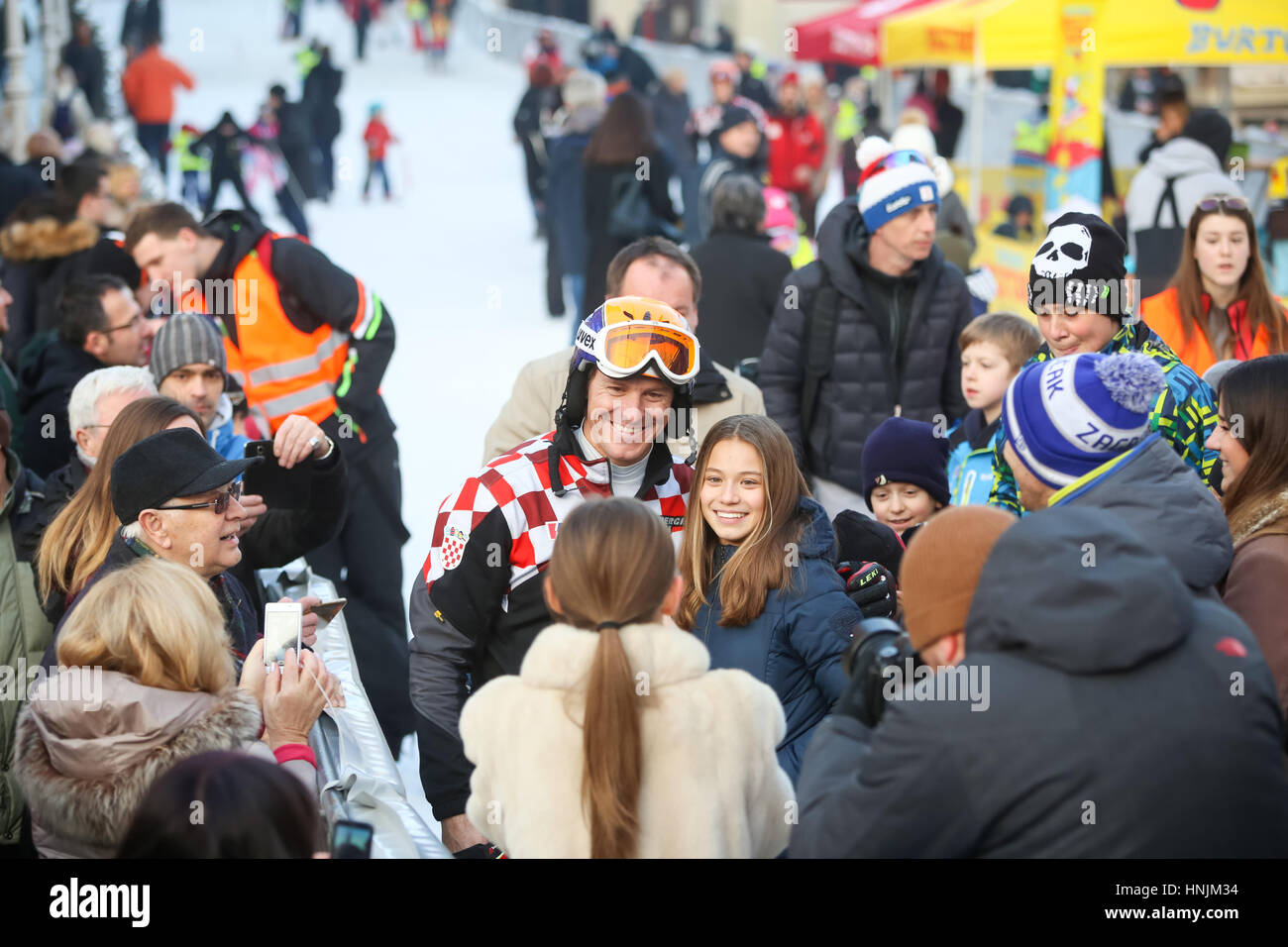 ZAGREB, CROATIA - JANUARY 15, 2017 : FIS World Snow Day for kids with ...