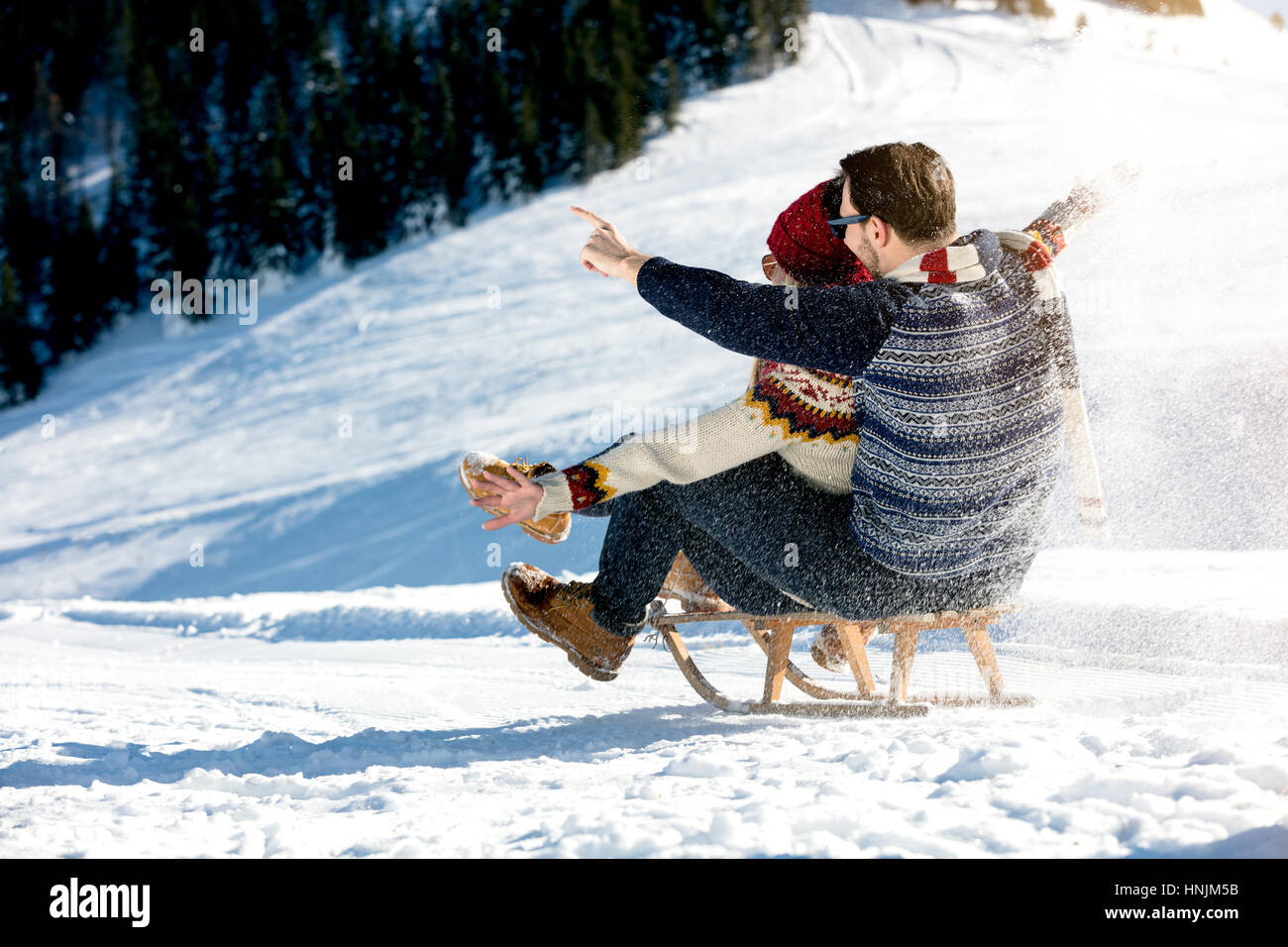 People Sledding High Resolution Stock Photography and Images - Alamy