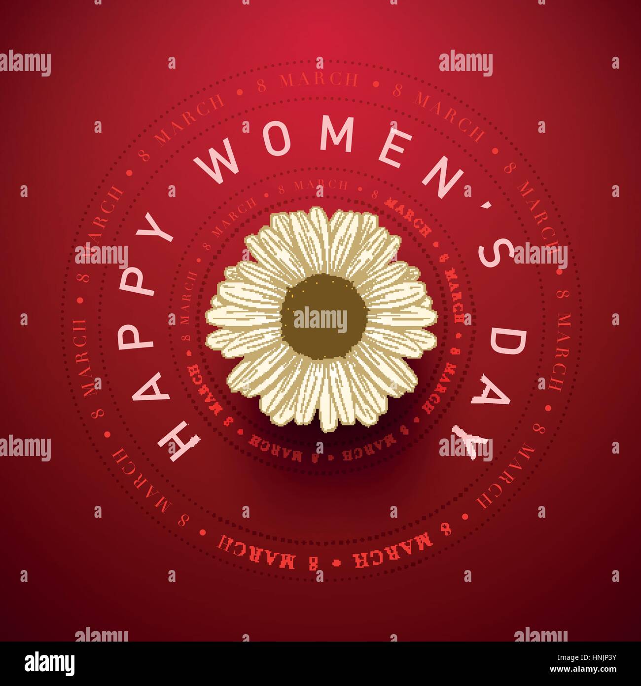 Vector Women’s Day greeting card design template. Elements are layered ...