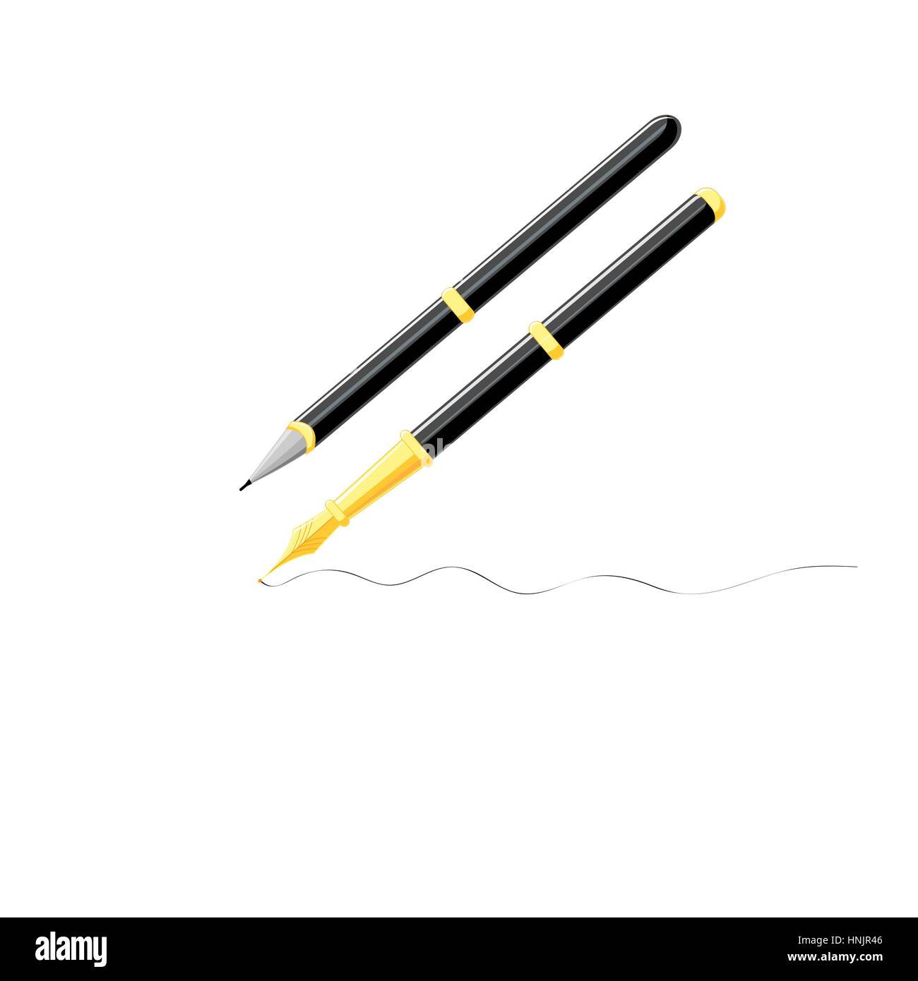 Two volume writing pen on white background Stock Vector Image & Art - Alamy