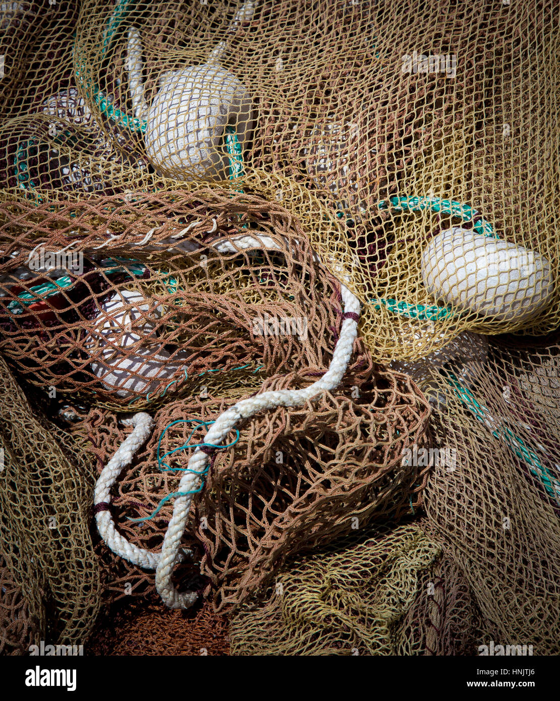 Fishing net with floats Stock Photo - Alamy