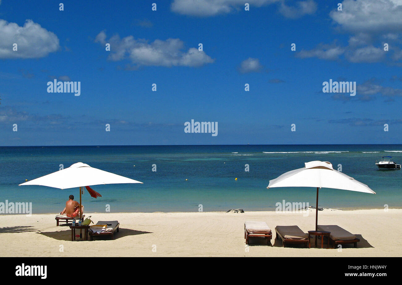 Beach at Turtle Bay belongs to the Oberoi Luxushotel, beach, Turtle Bay ...