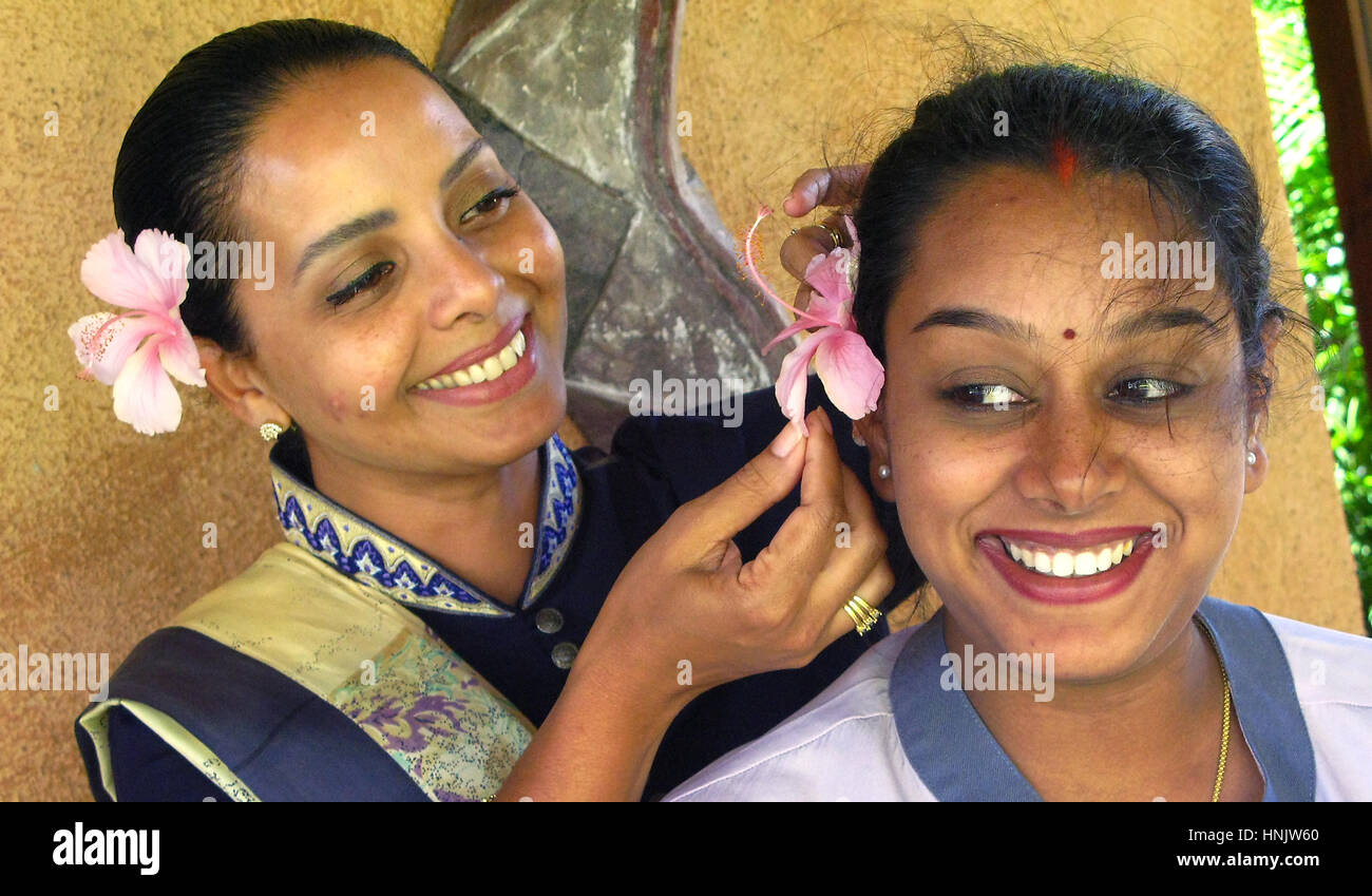 Wellness area, Spa staff, Oberoi Luxushotel, Mauritius, spa, employees ...