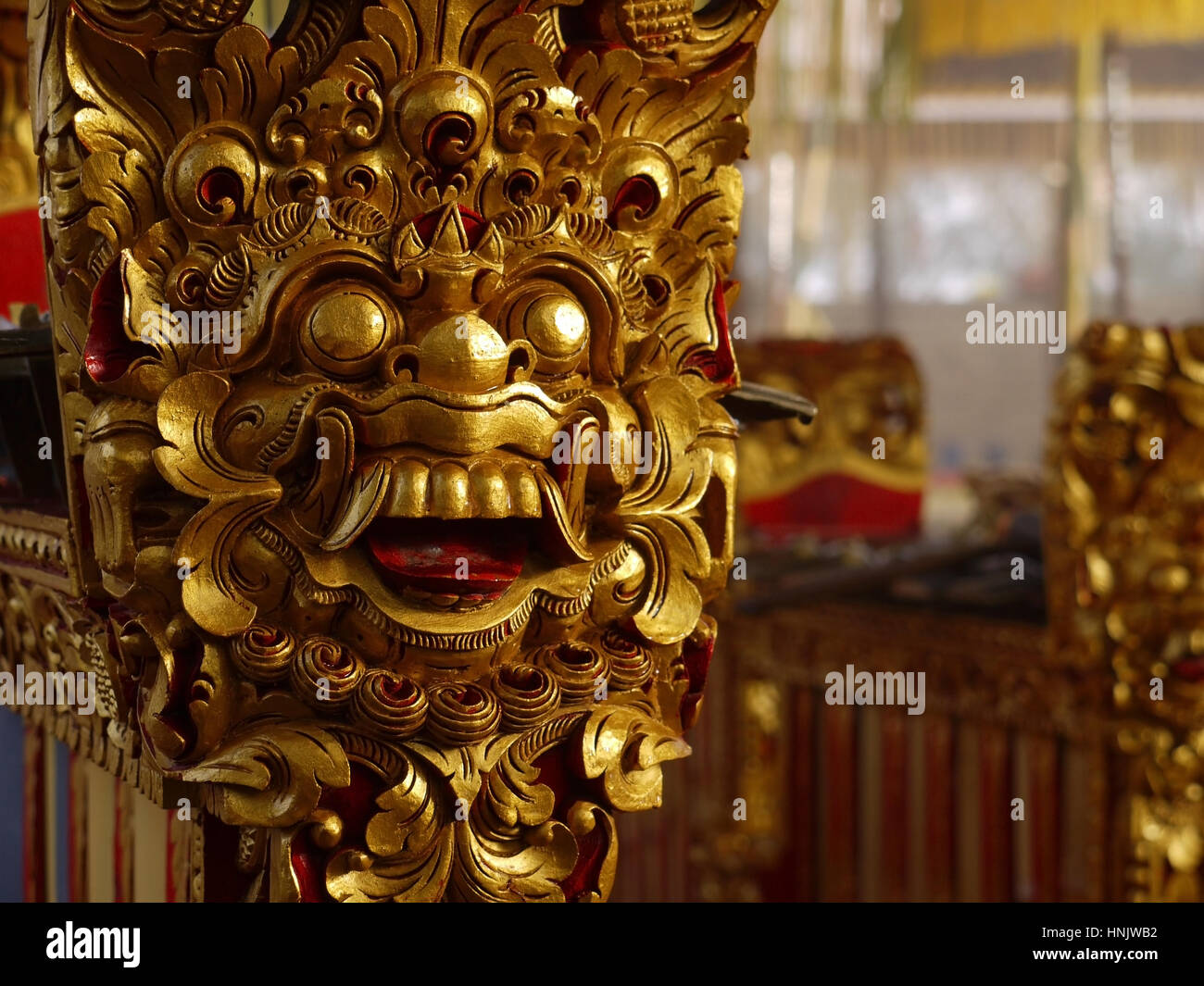 Gamelan Balinese orchestra musical instruments, set of photos (scene ...