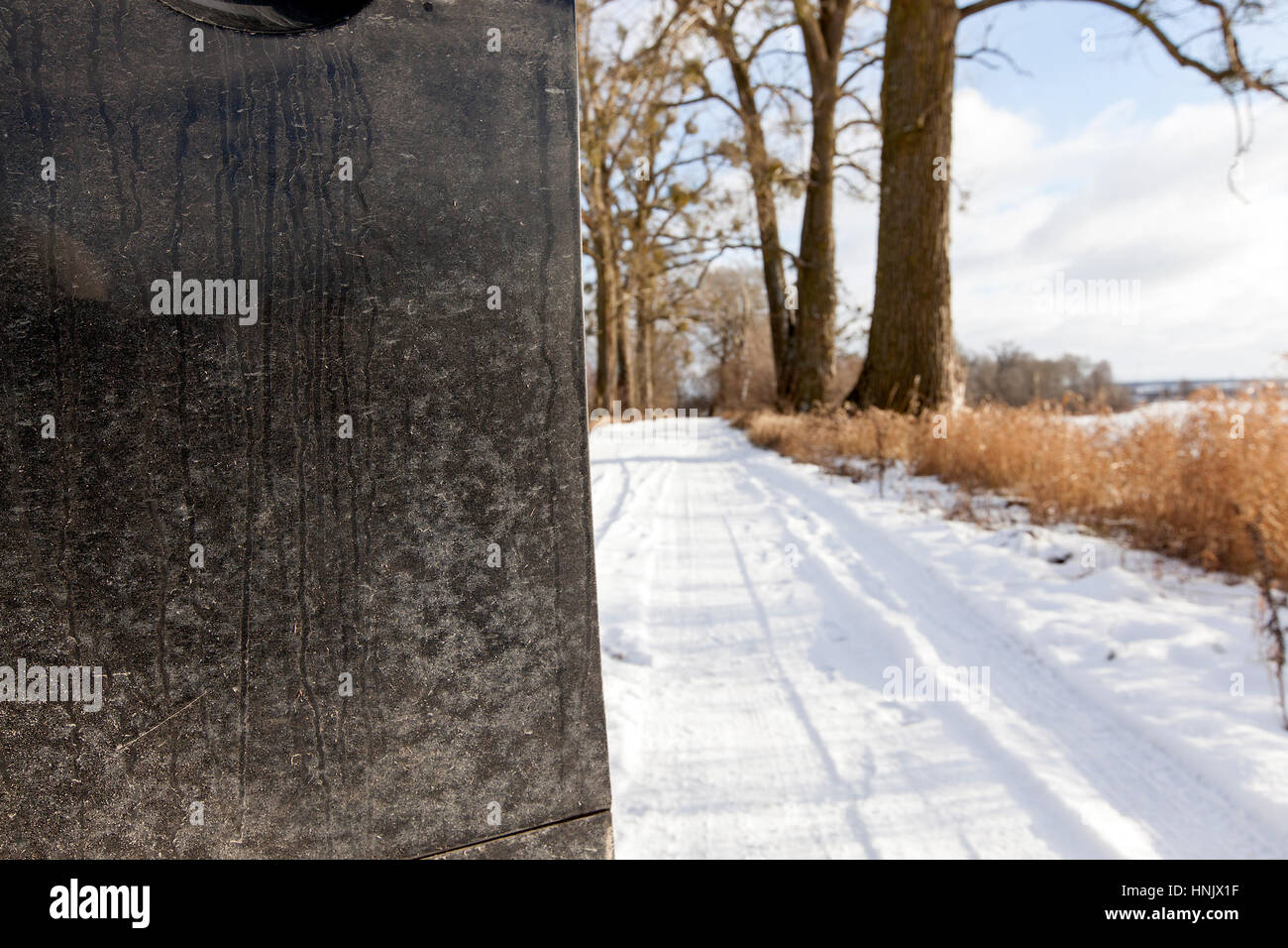 winter road, close-up Stock Photo - Alamy