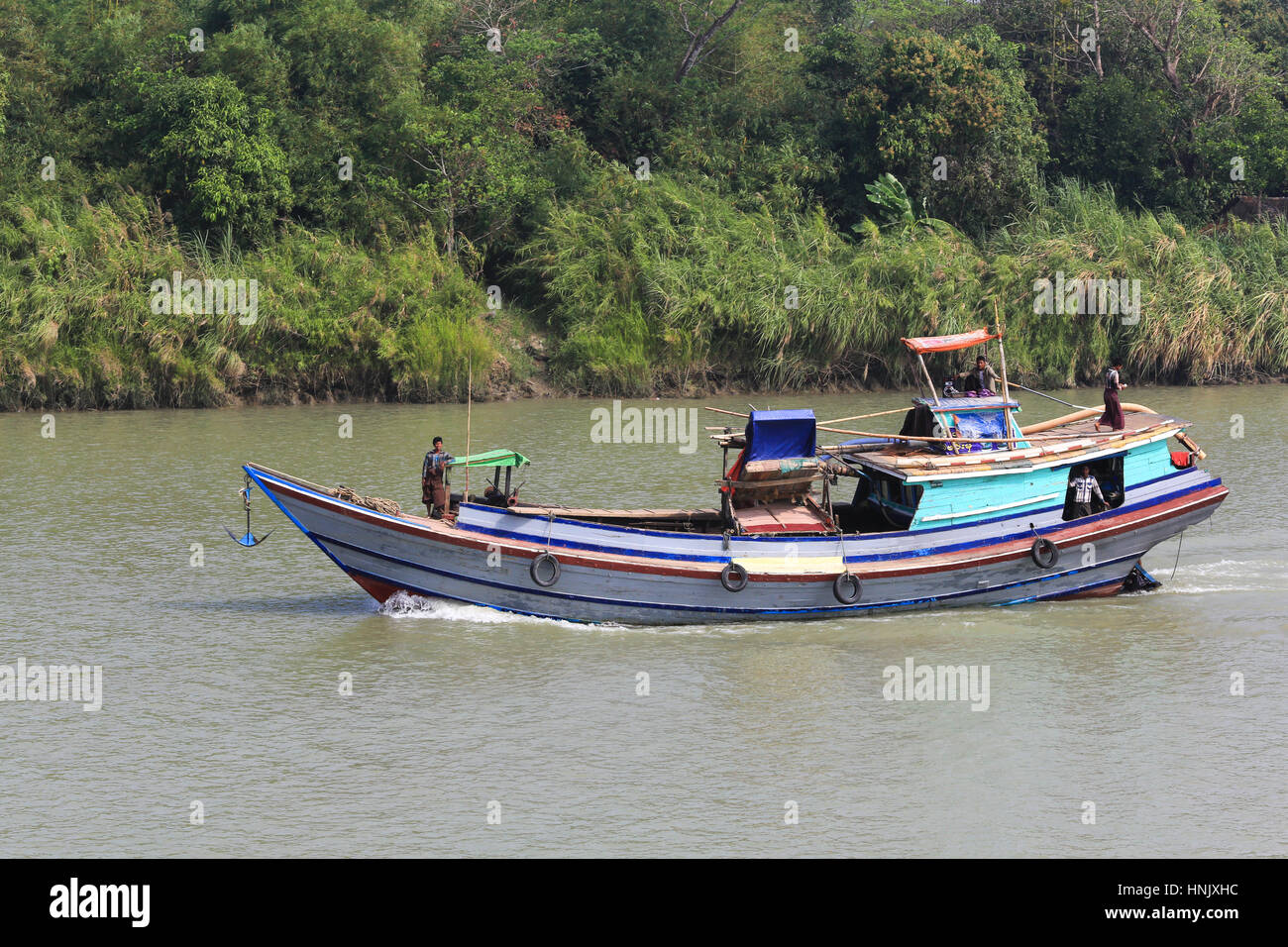 Riverboat on the Irrawaddy River in Myanmar (Burma Stock Photo - Alamy