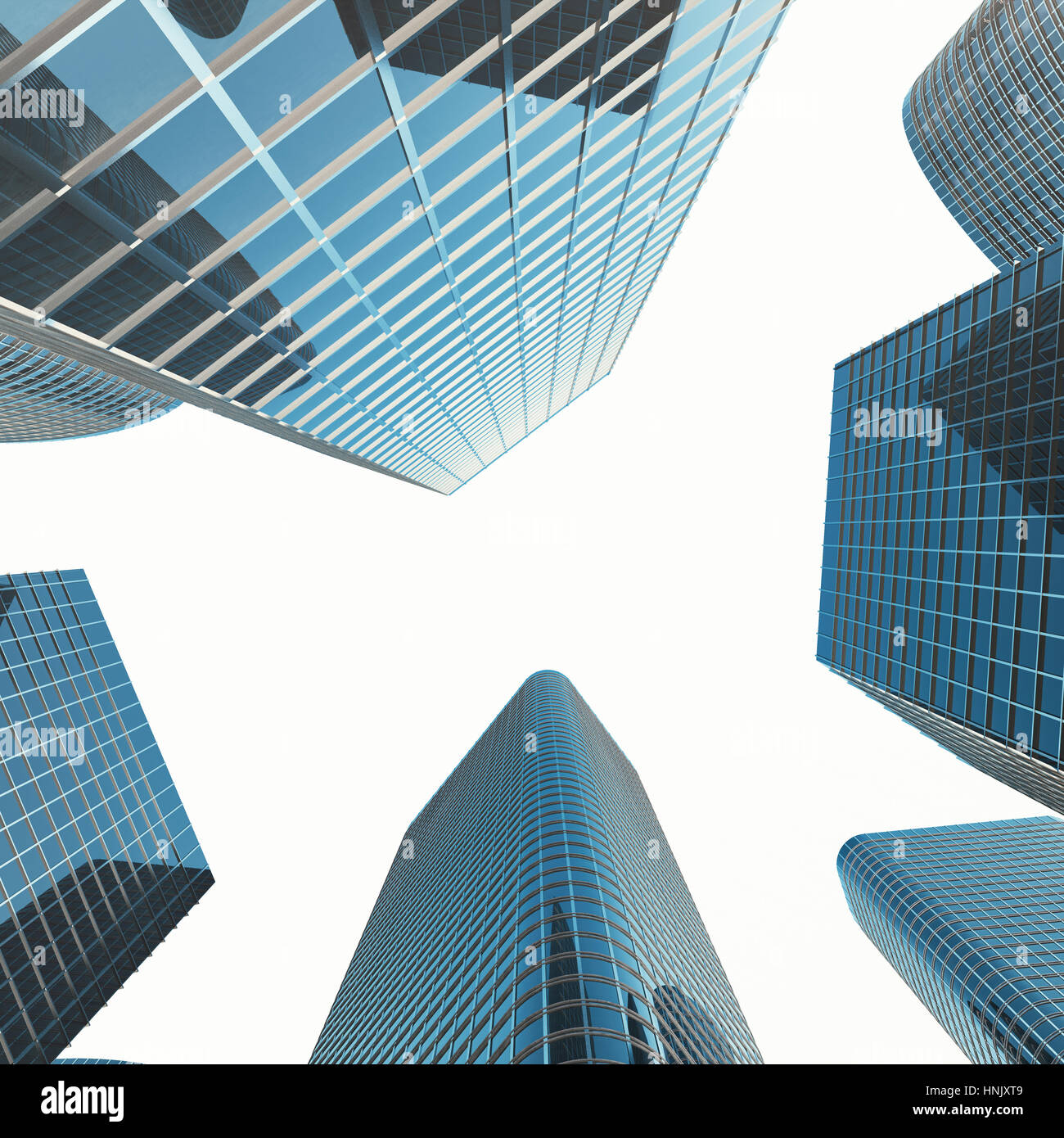 View of the glass building, high-rise building, skyscraper, commercial ...